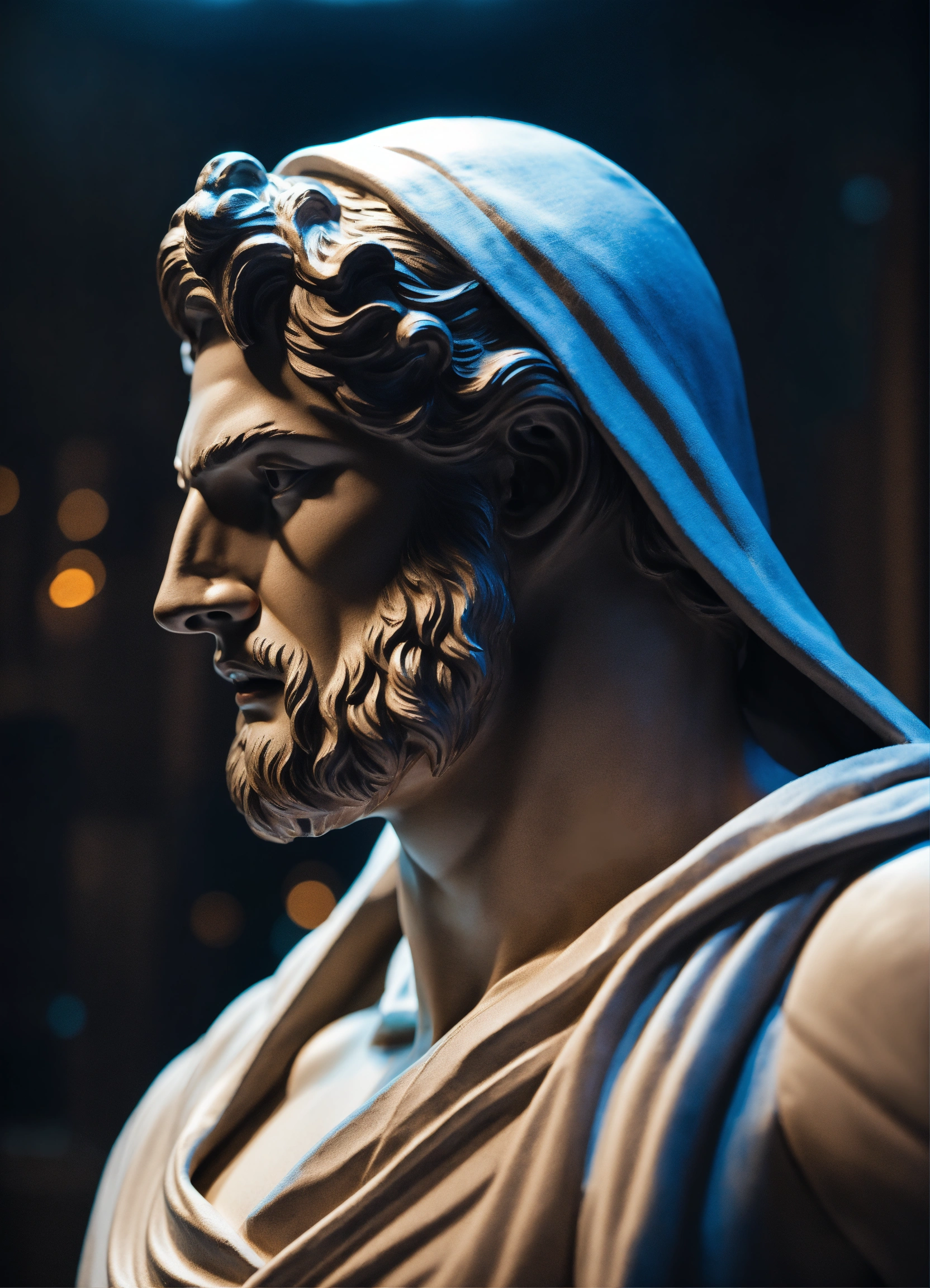 Lexica - Simple muscular greek god statue with middelparting hair with ...