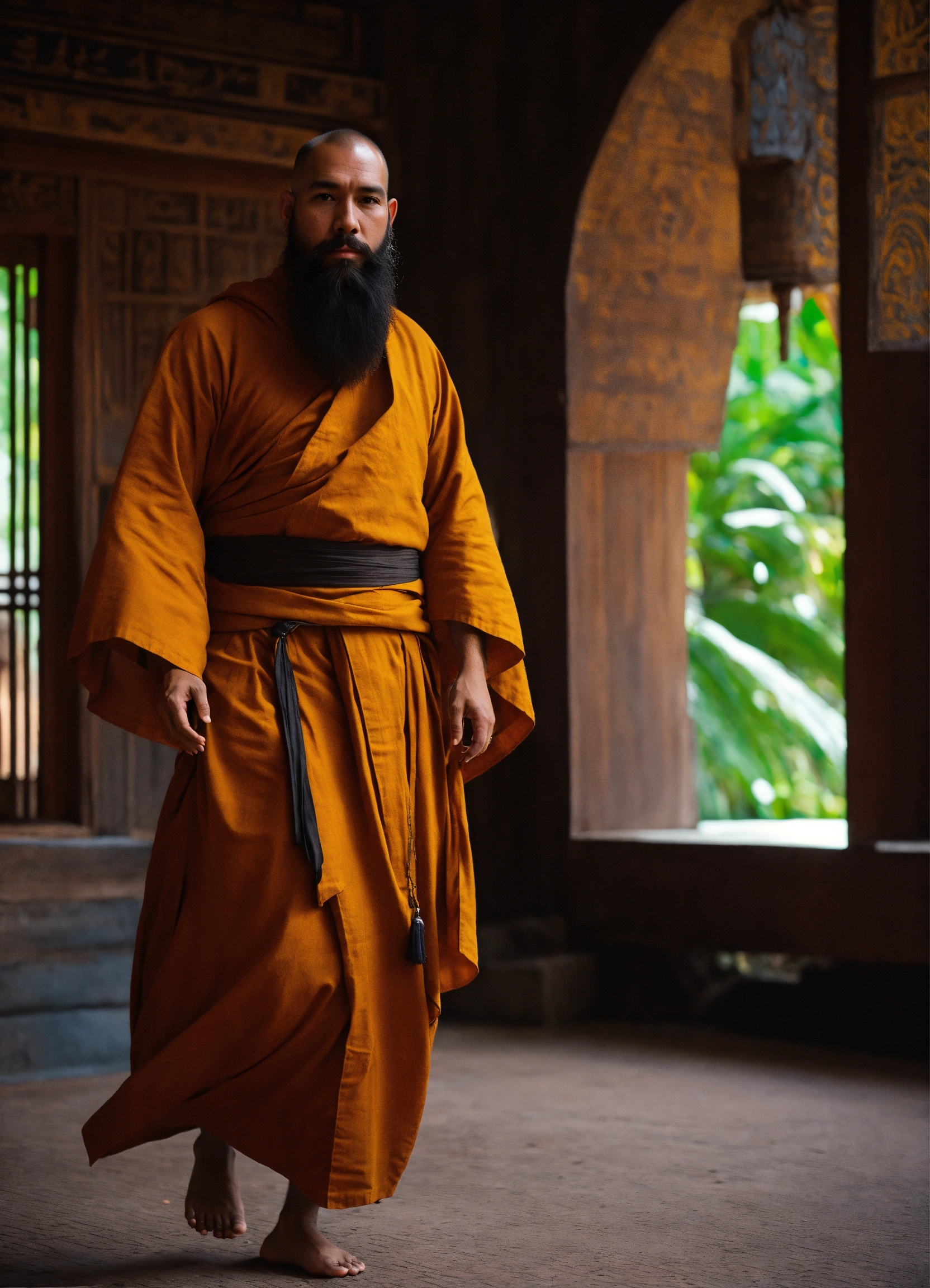 Lexica - Male human monk bald black beard