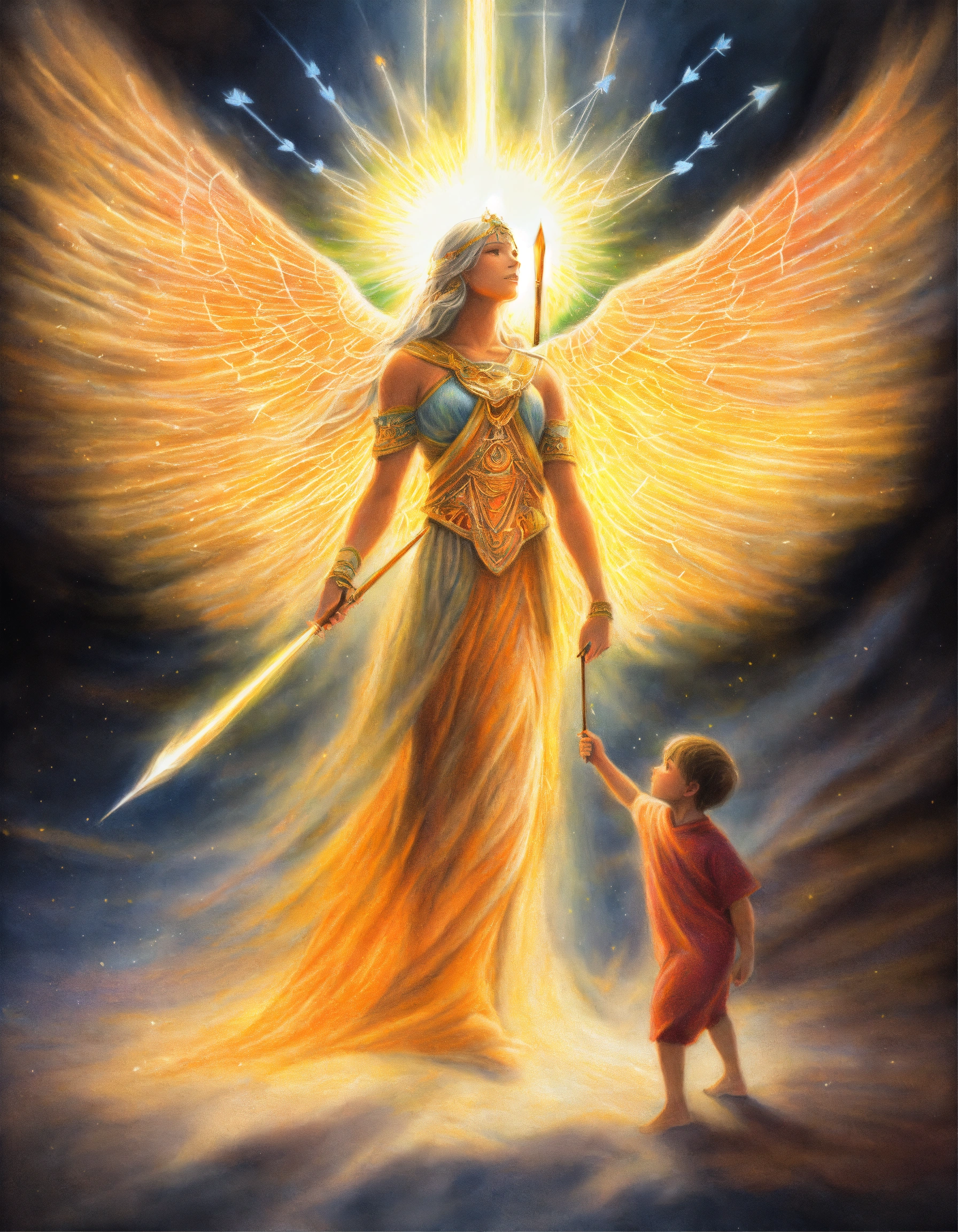 Lexica - Realistic colored pencil illustration of An enlightened spirit ...