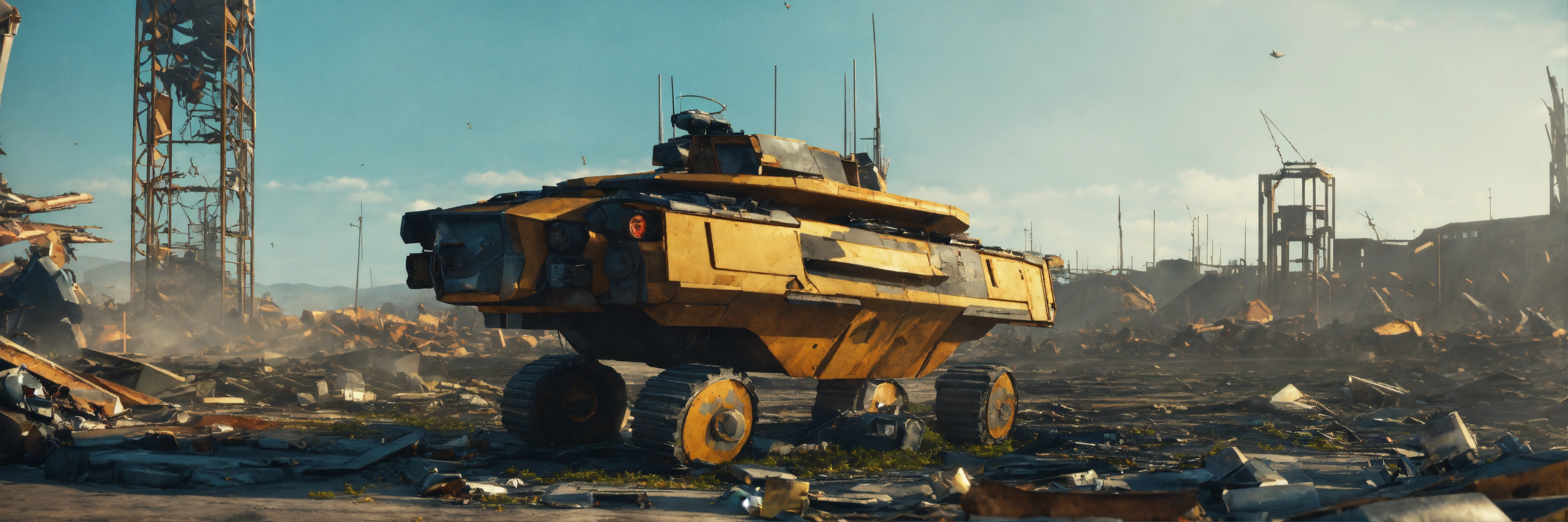 Lexica - Final Scene of a Robot Emperor from a mechanized post-disaster ...