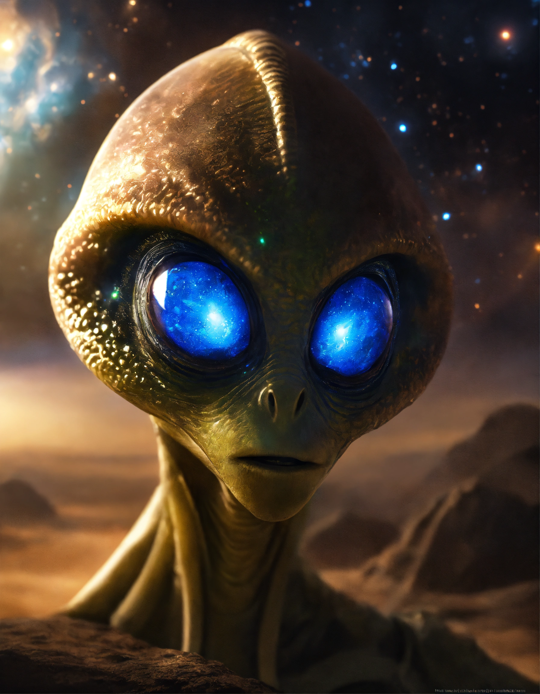 Lexica - The most striking feature of this alien is its eyes, which ...