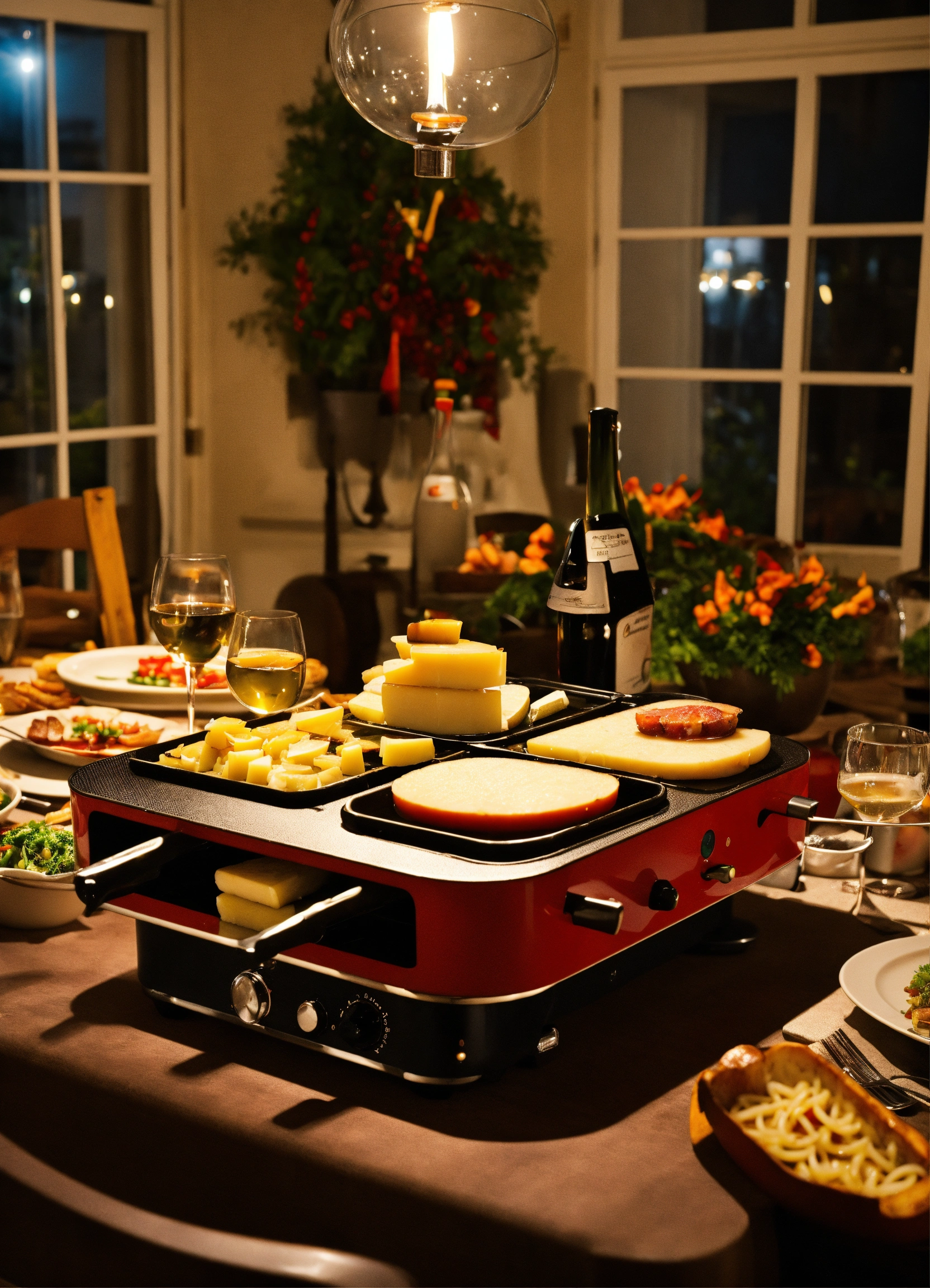 Lexica - Ken a raclette device with friends, French table