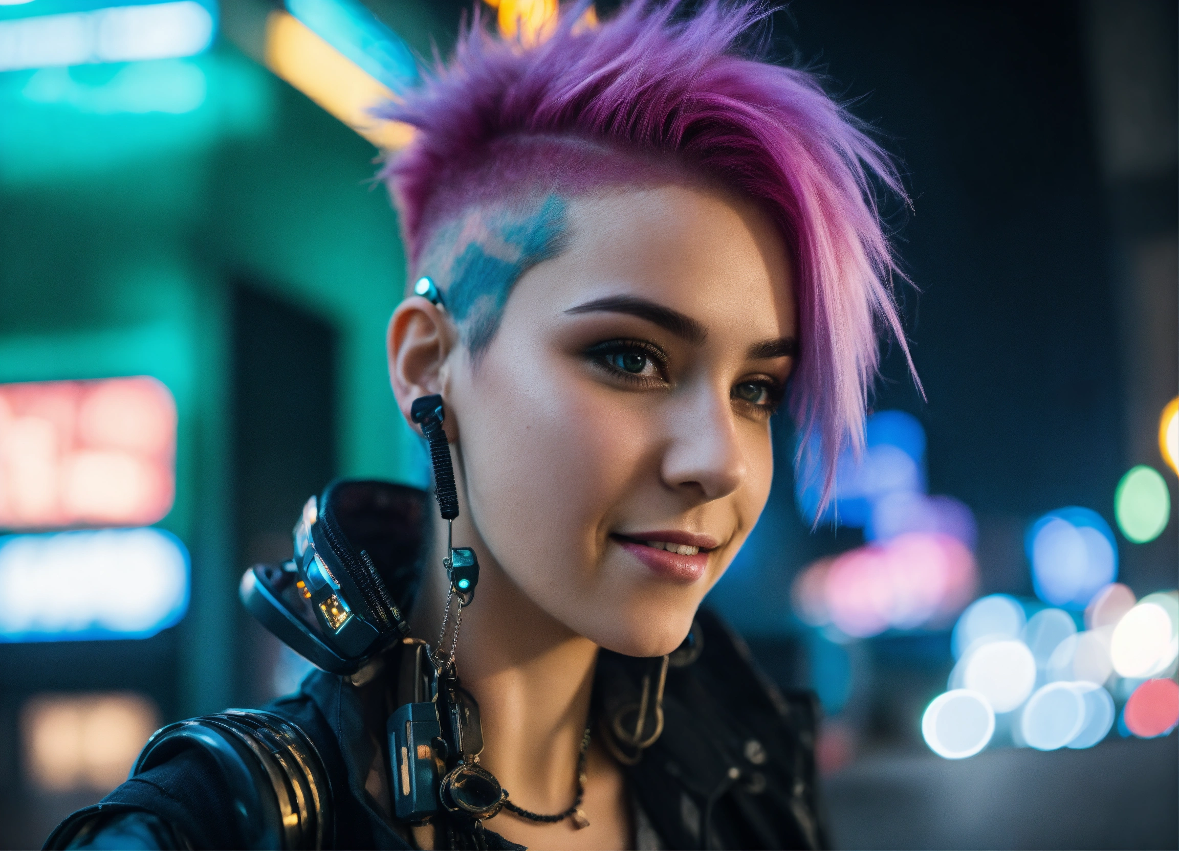 Lexica - 4k photo selfie of 25 year old punk girl looks like a ...