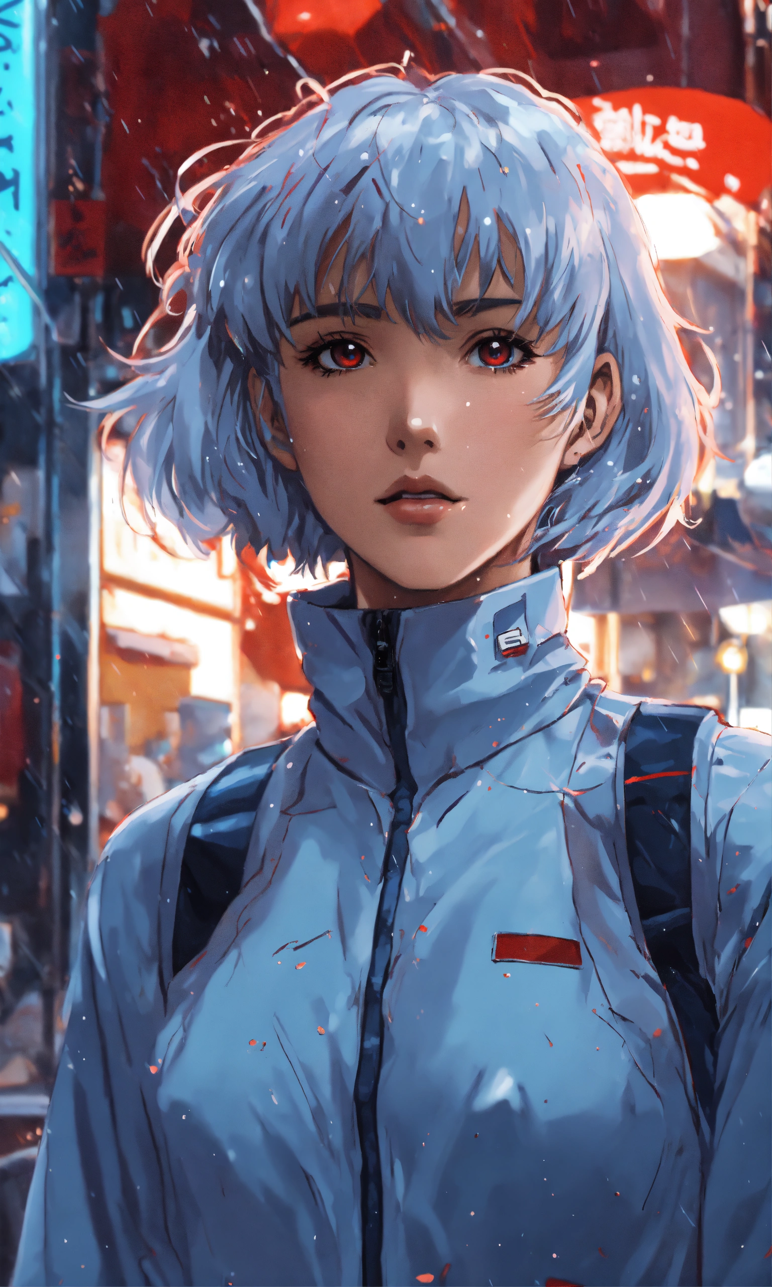 Lexica - Anime art of rei ayanami from neon genesis evangelion ...