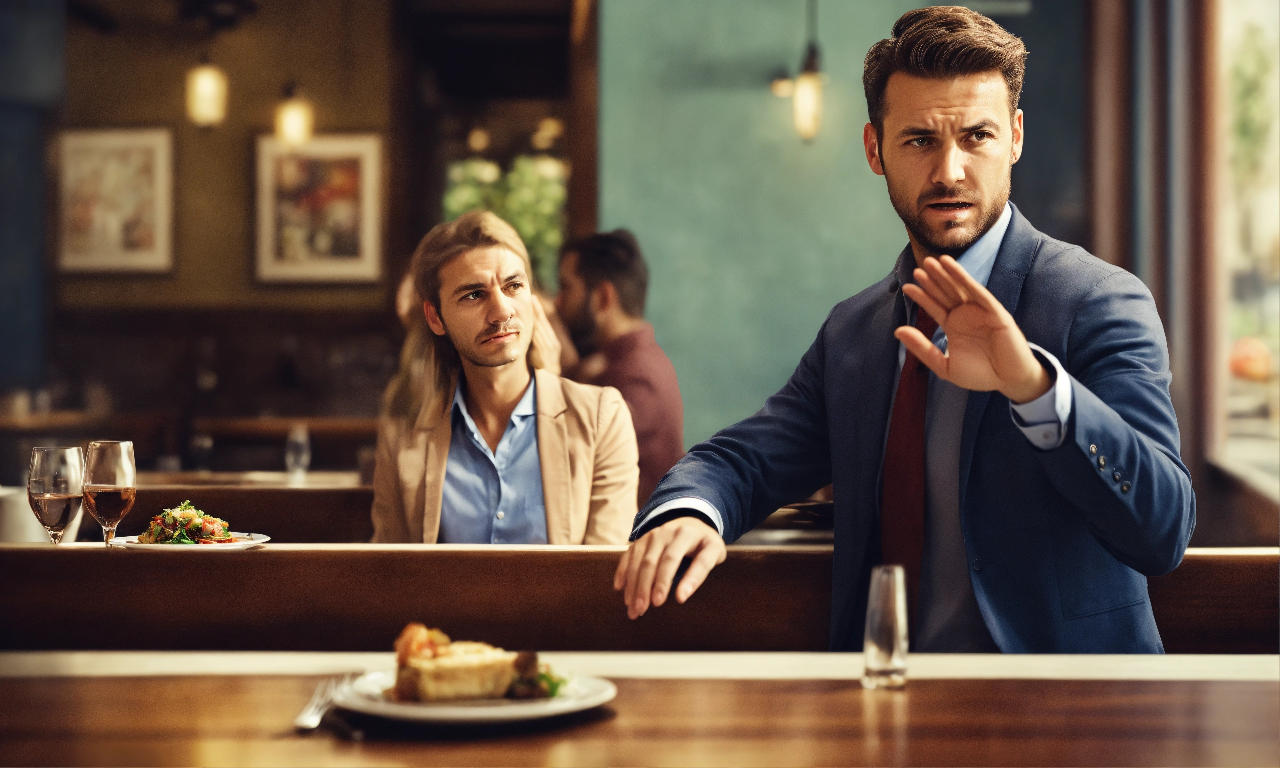 Lexica - An artistic photo realistic picture of an unhappy Man waving ...