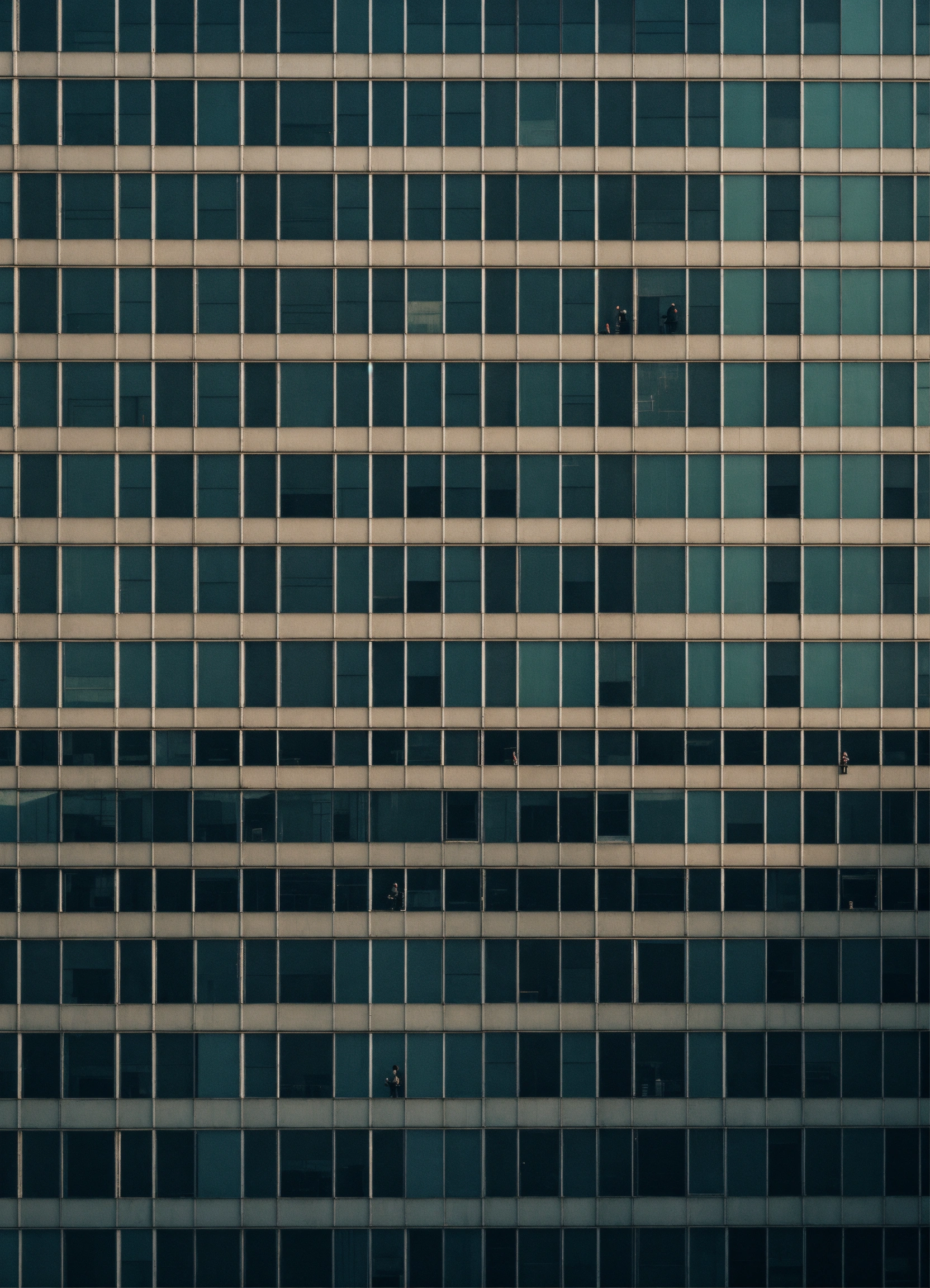Lexica - Some people look over tall building windows, in the style of ...
