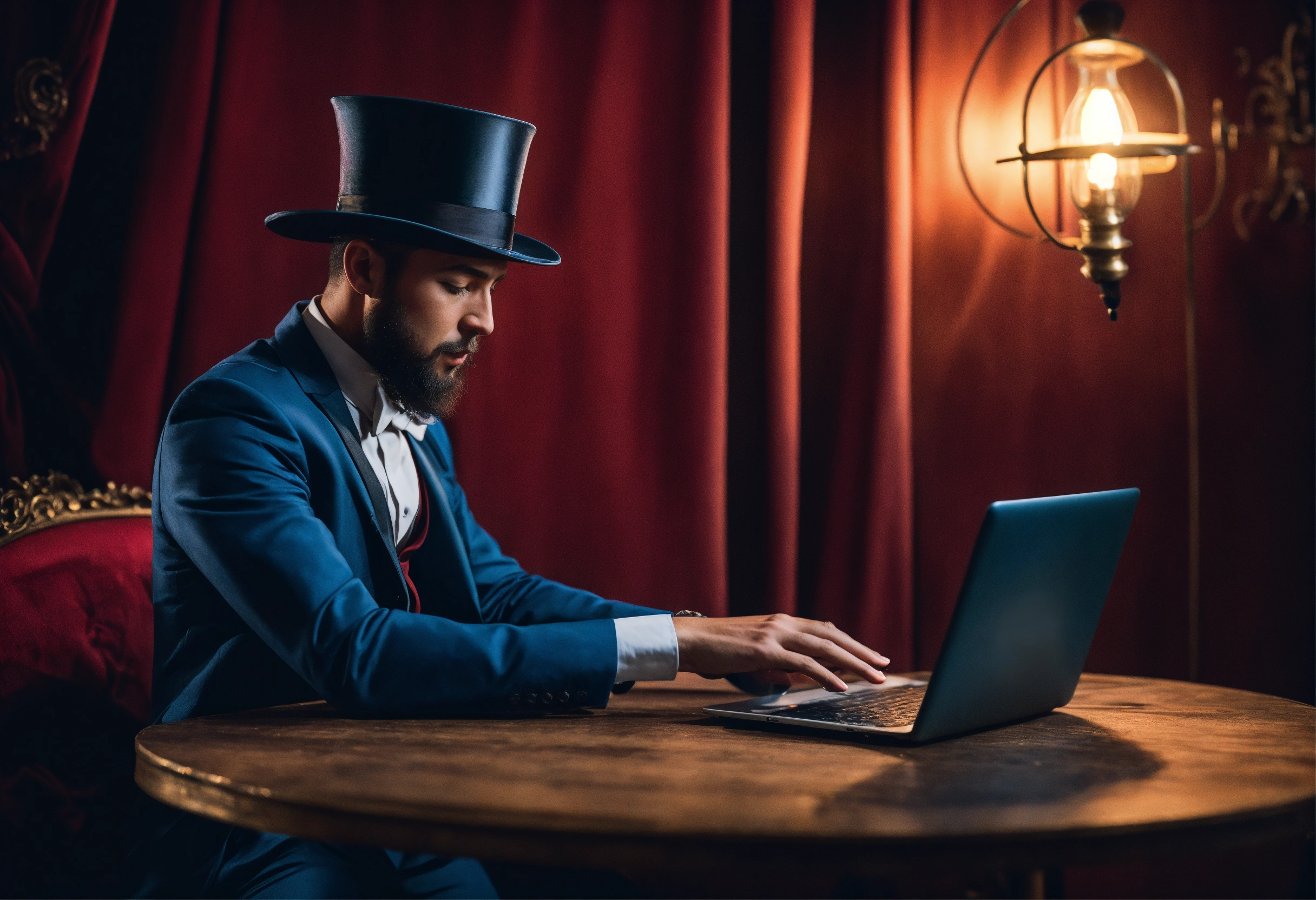 Lexica - Magician using laptop