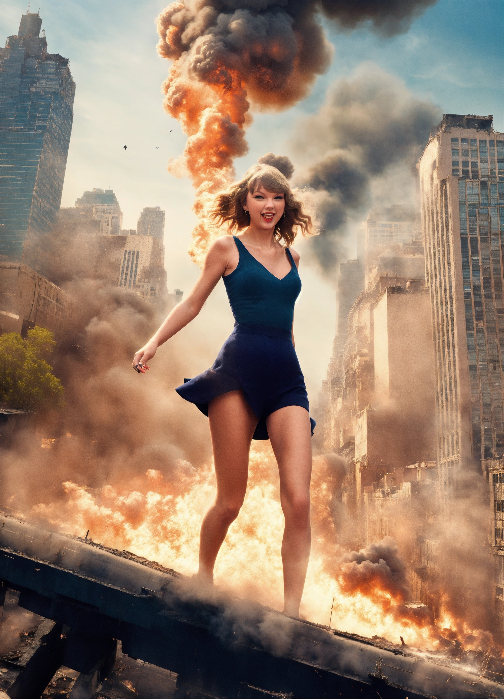 Lexica - (Taylor Swift (full body)) mega titan giantess, face, (walking ...