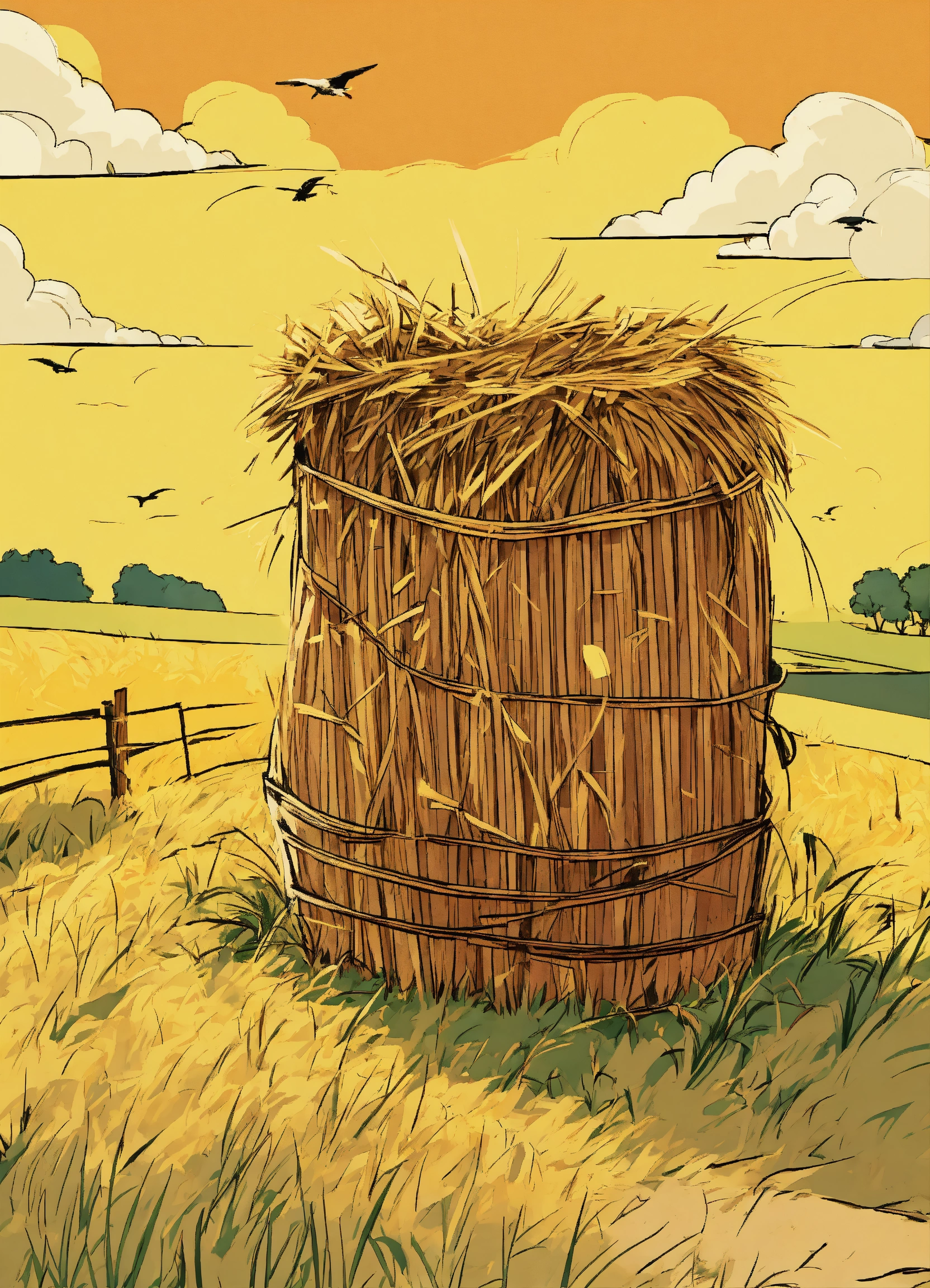 Lexica - A bundle of straw, head out of the straw, comics and embrace ...