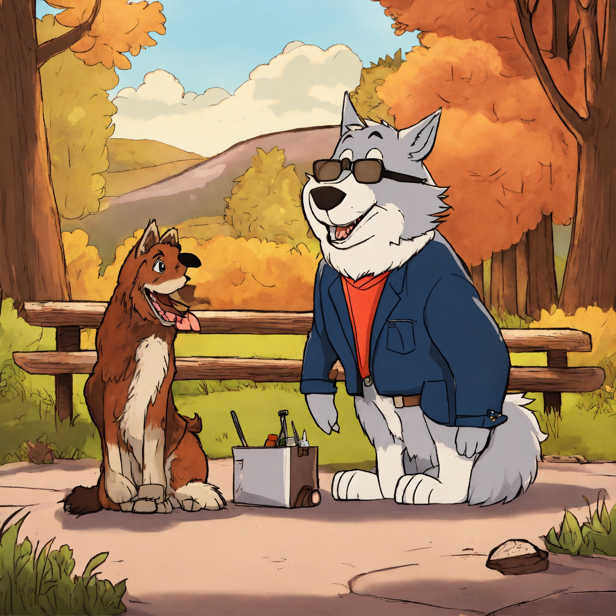 Lexica - Winston the friendly Wolf cartoon