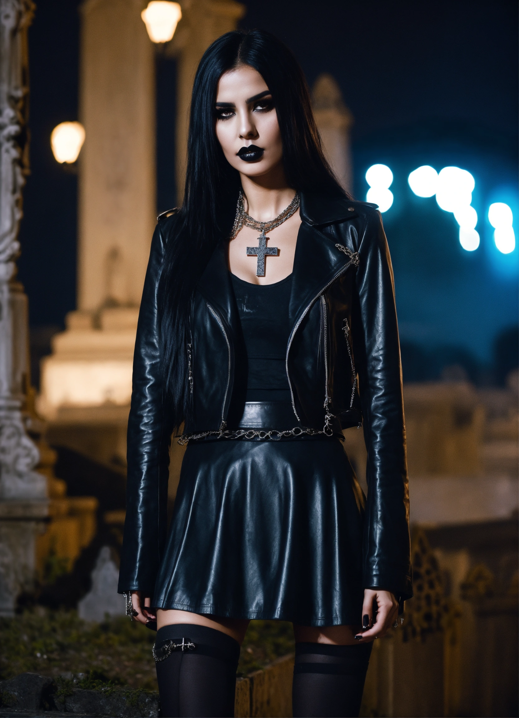 Lexica - Stunning arab seductress woman fashion goth model, strict pose ...