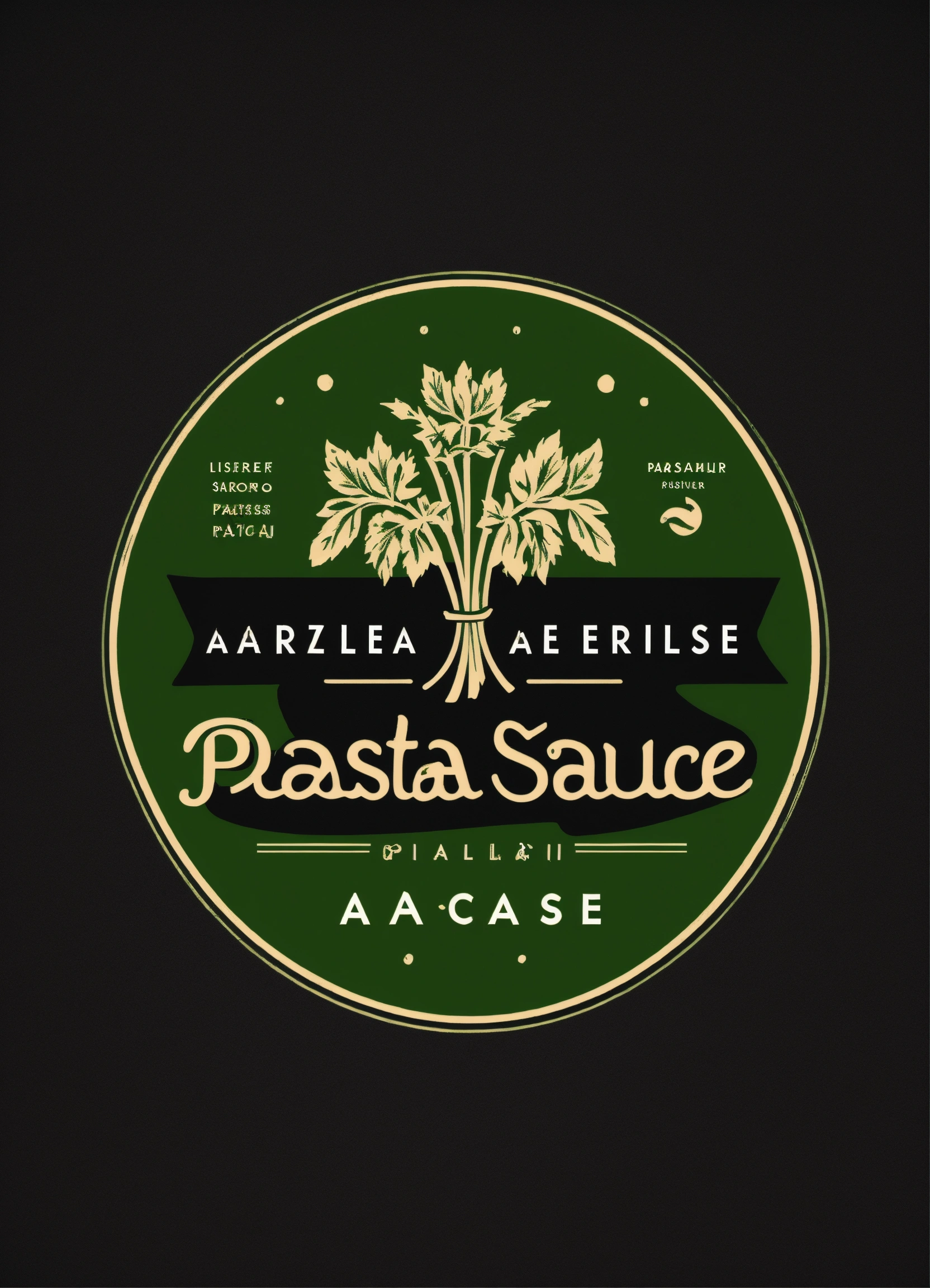 Lexica - Pasta Sauce business logo using a black and green color scheme