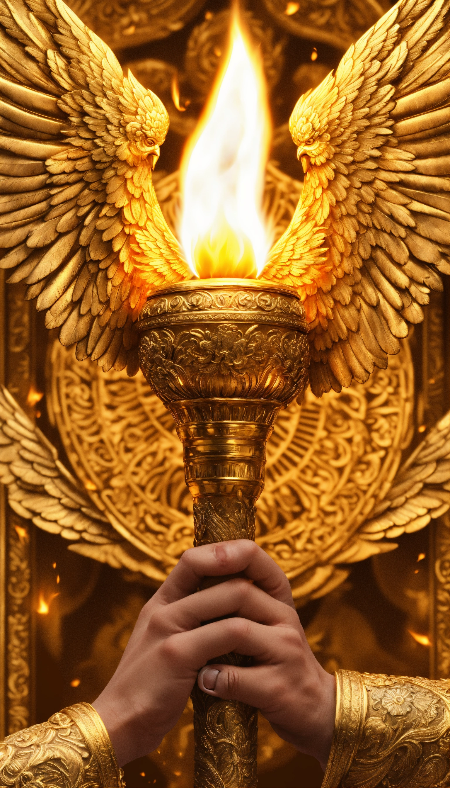 Lexica - Hands. Beautiful and detailed men taking a powerful Torch ...