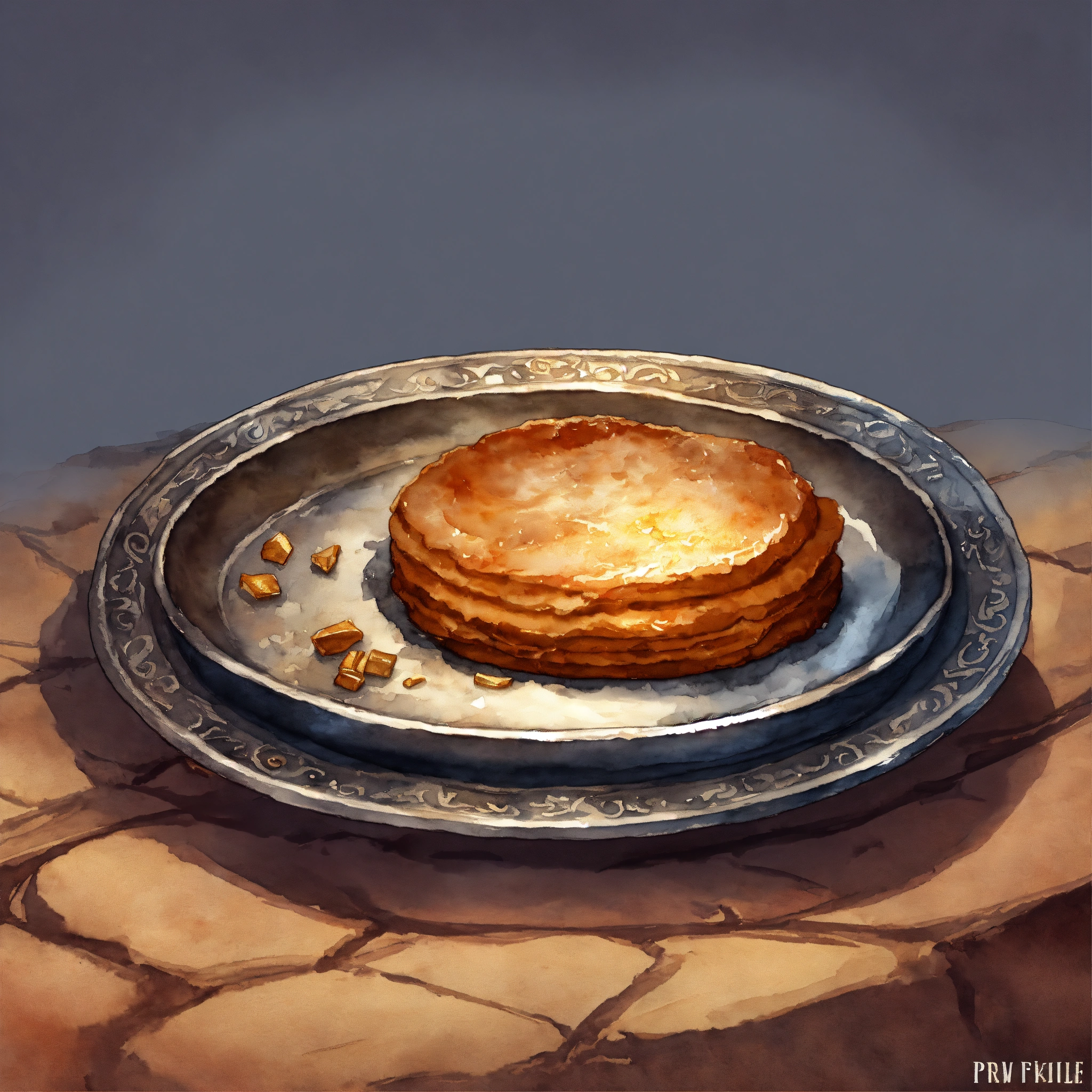 Lexica - Simple empty Pewter plate of a poor person, item image, game ...