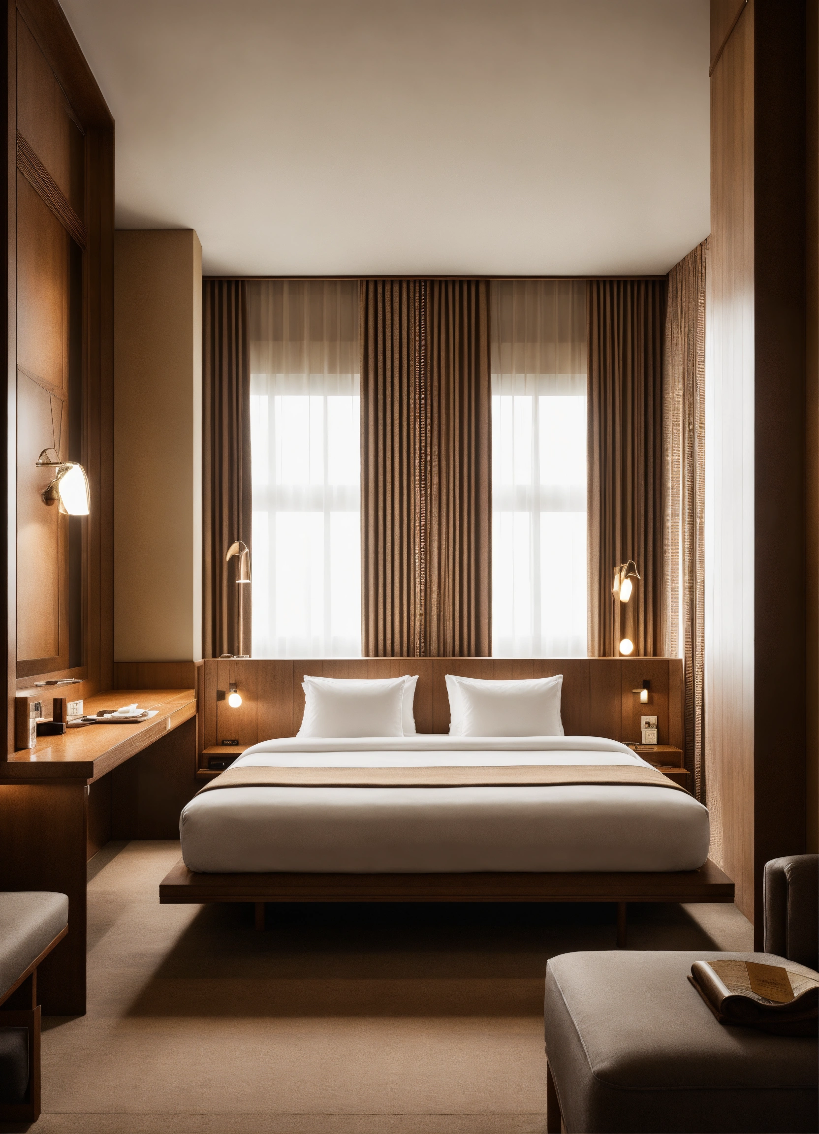 Lexica - A modernist and inviting hotel room with certain detail that ...