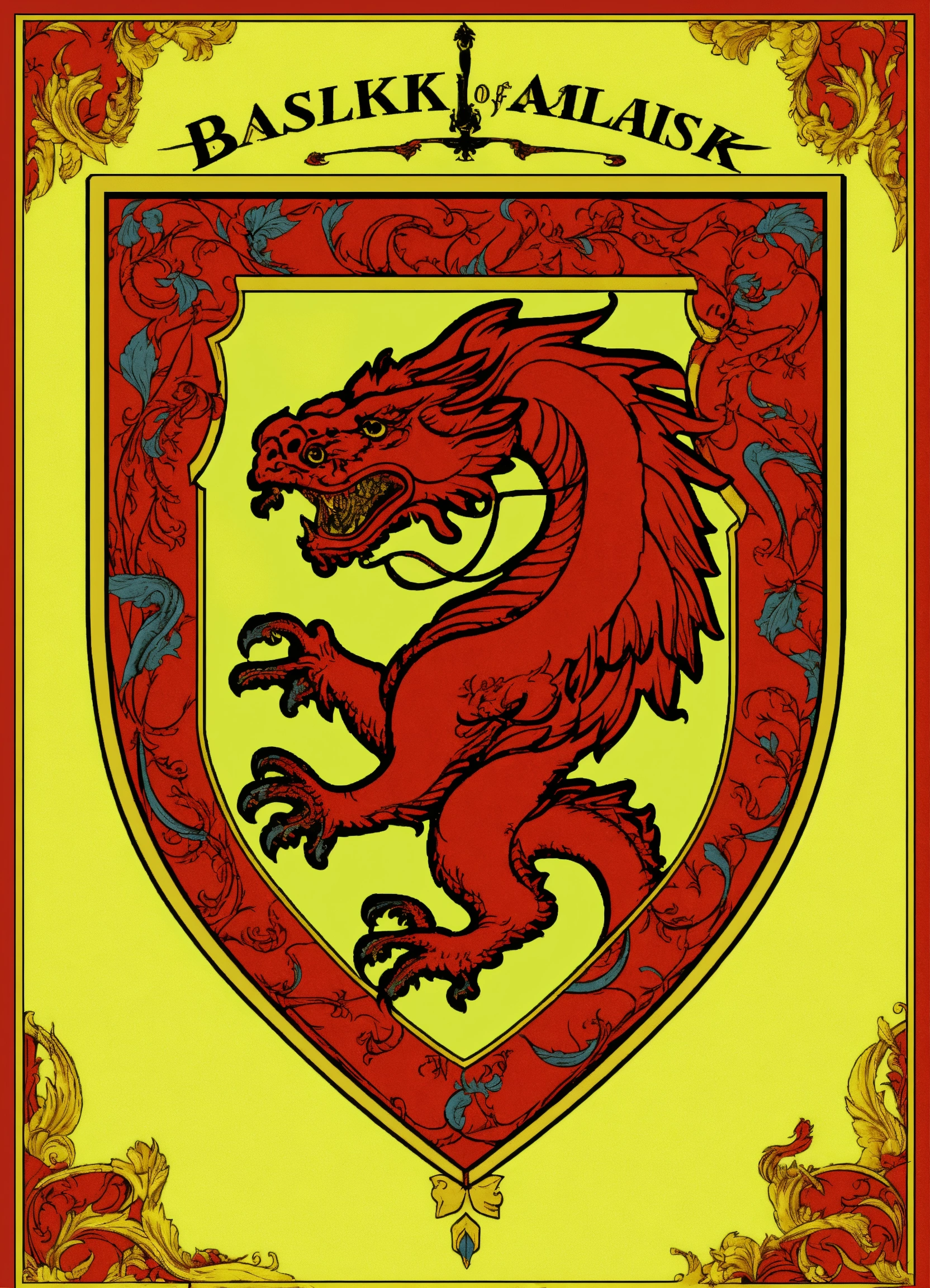 Lexica - Basilisk coat of arms, art neauvou