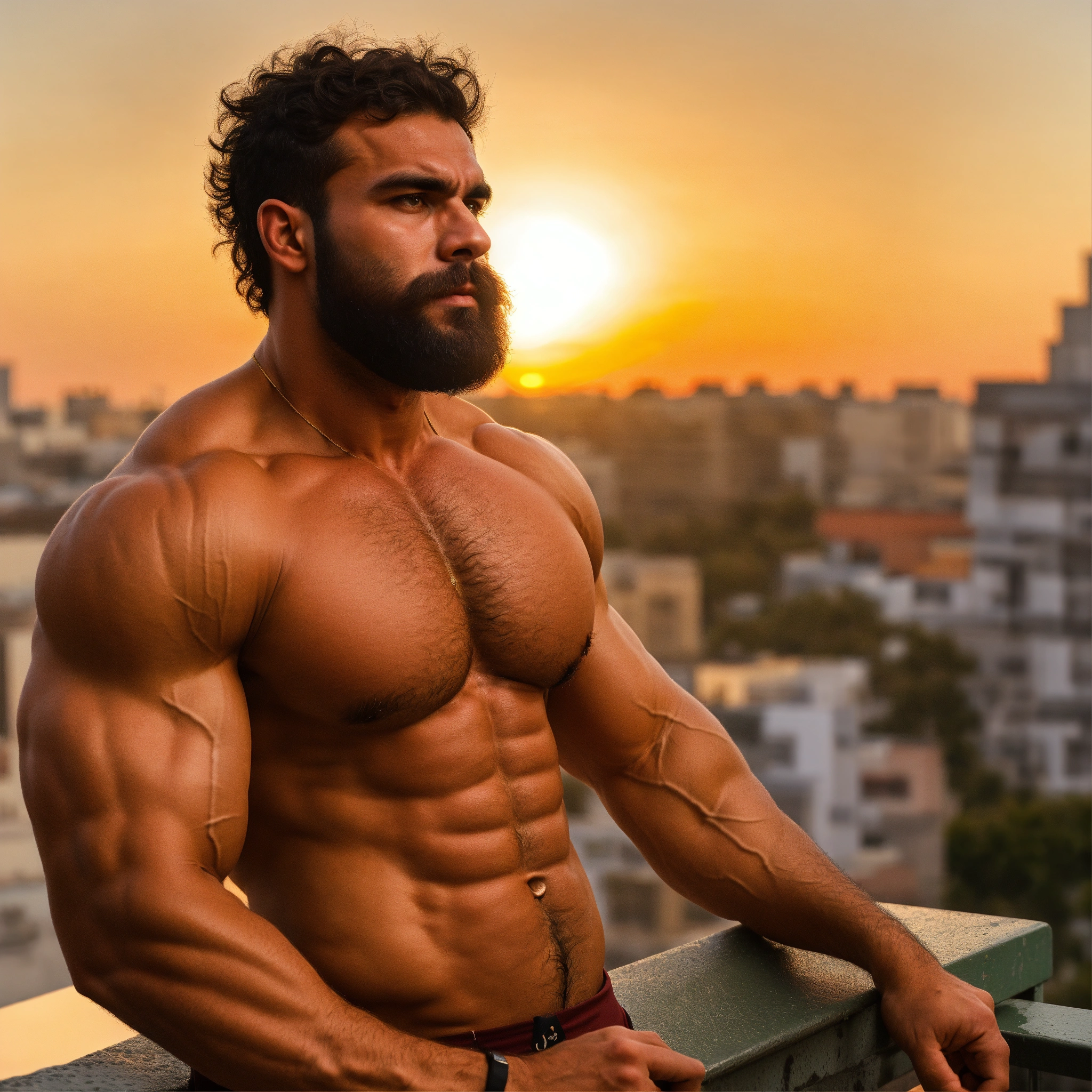 Lexica - 30-year-old hairy Brazilian man with big muscles, big ...