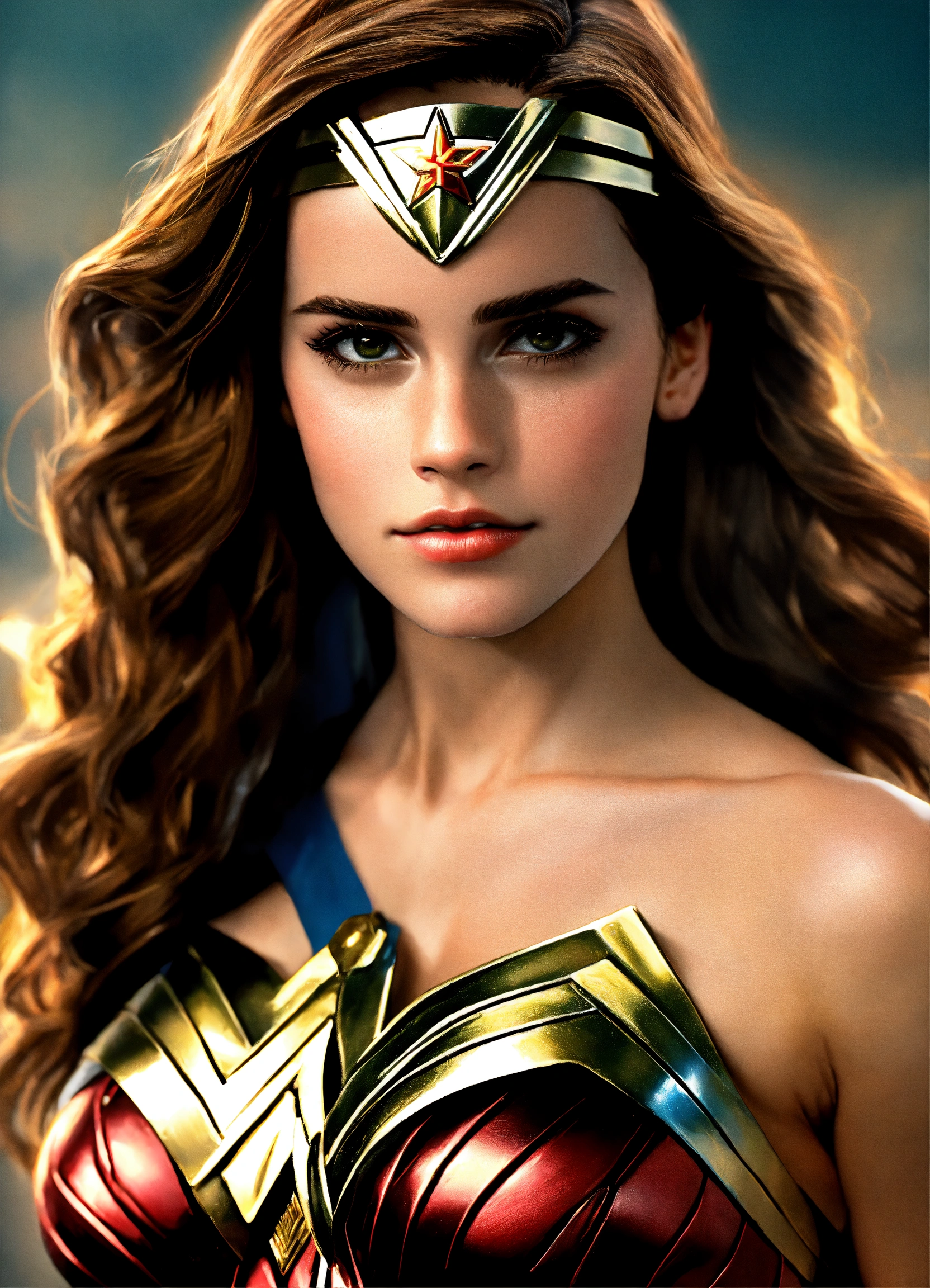 Lexica - Emma Watson cosplaying as Wonder Woman, photo realistic, high ...