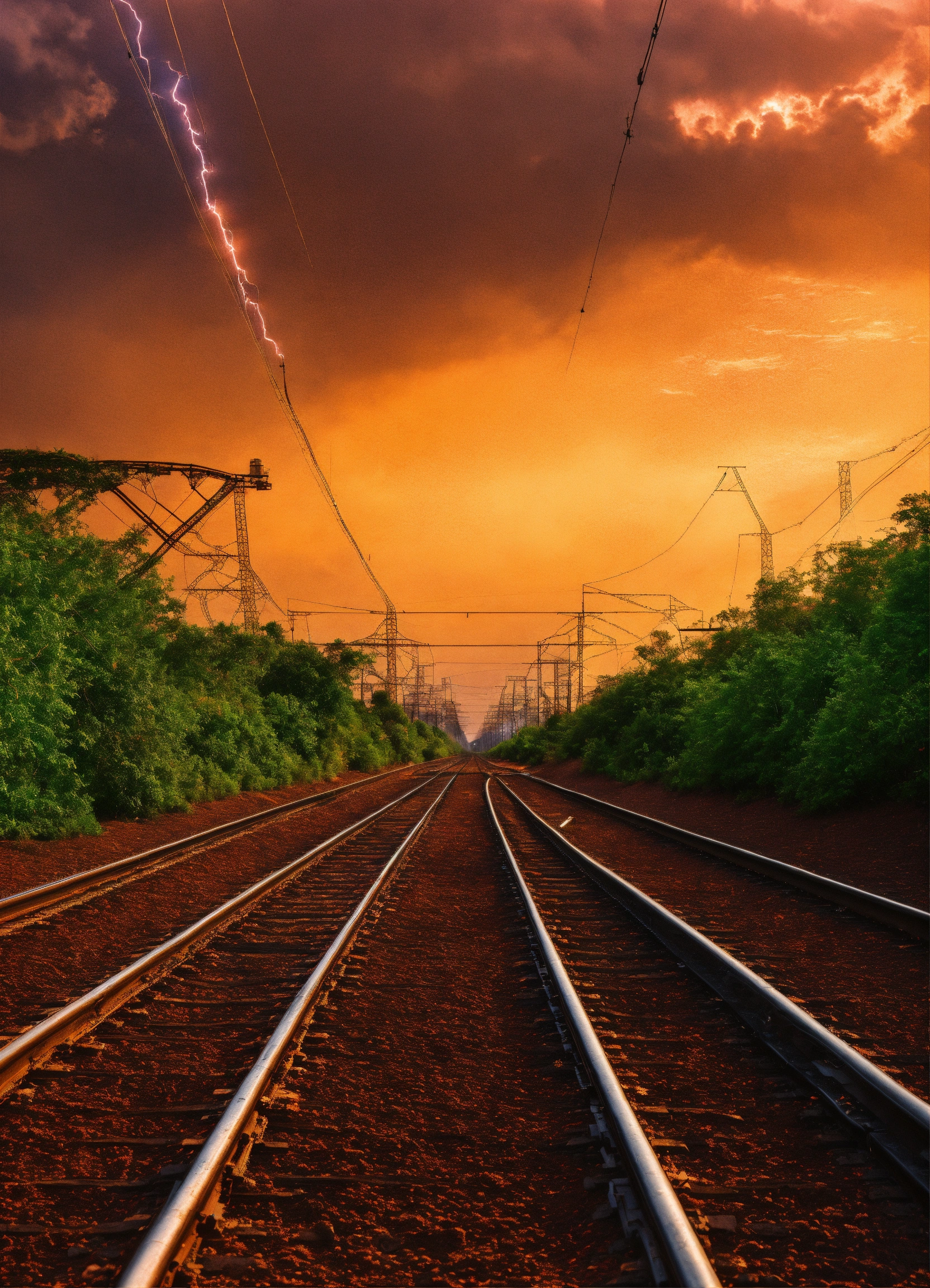 Lexica - Electric train line, on another planet