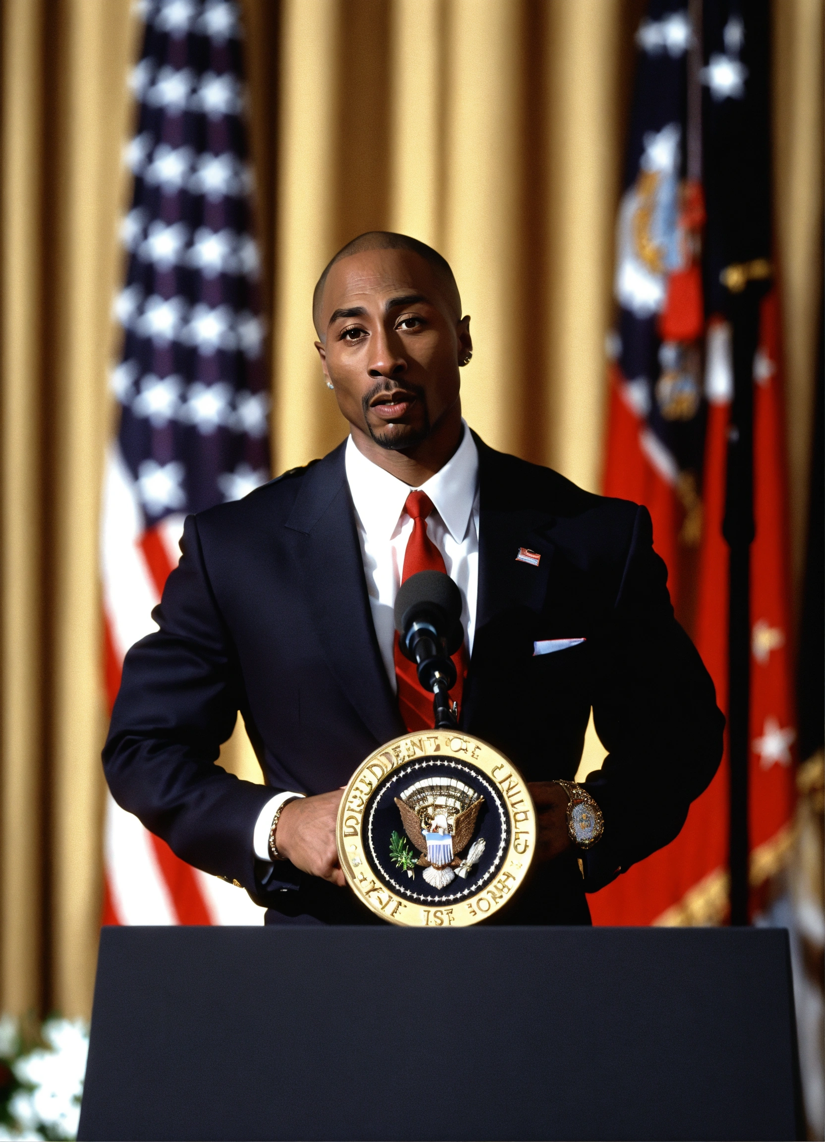 Lexica - Tupac Shakur as the President of the United States high ...