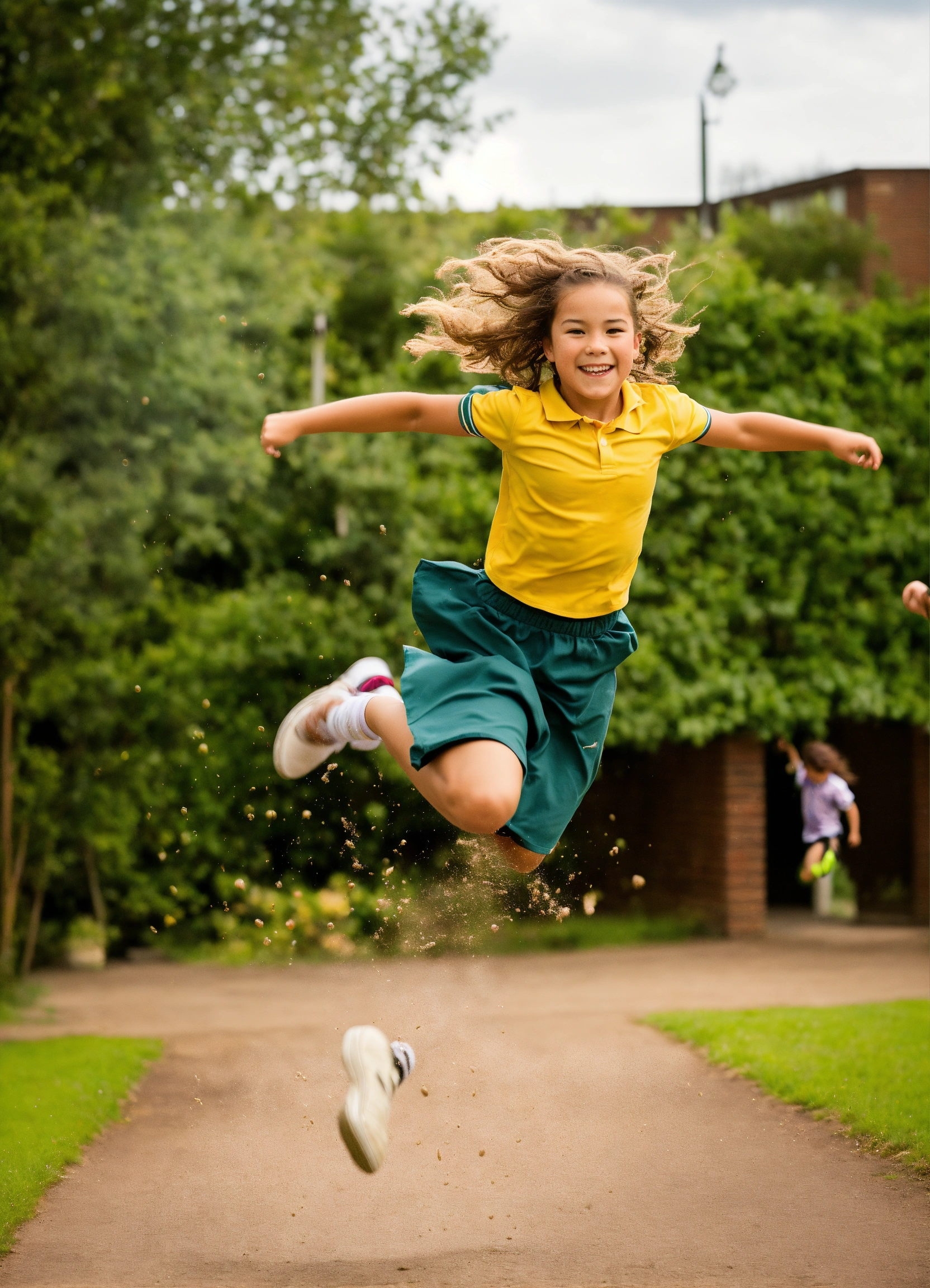 Lexica - A photograph that represents leaping into schools first day at ...