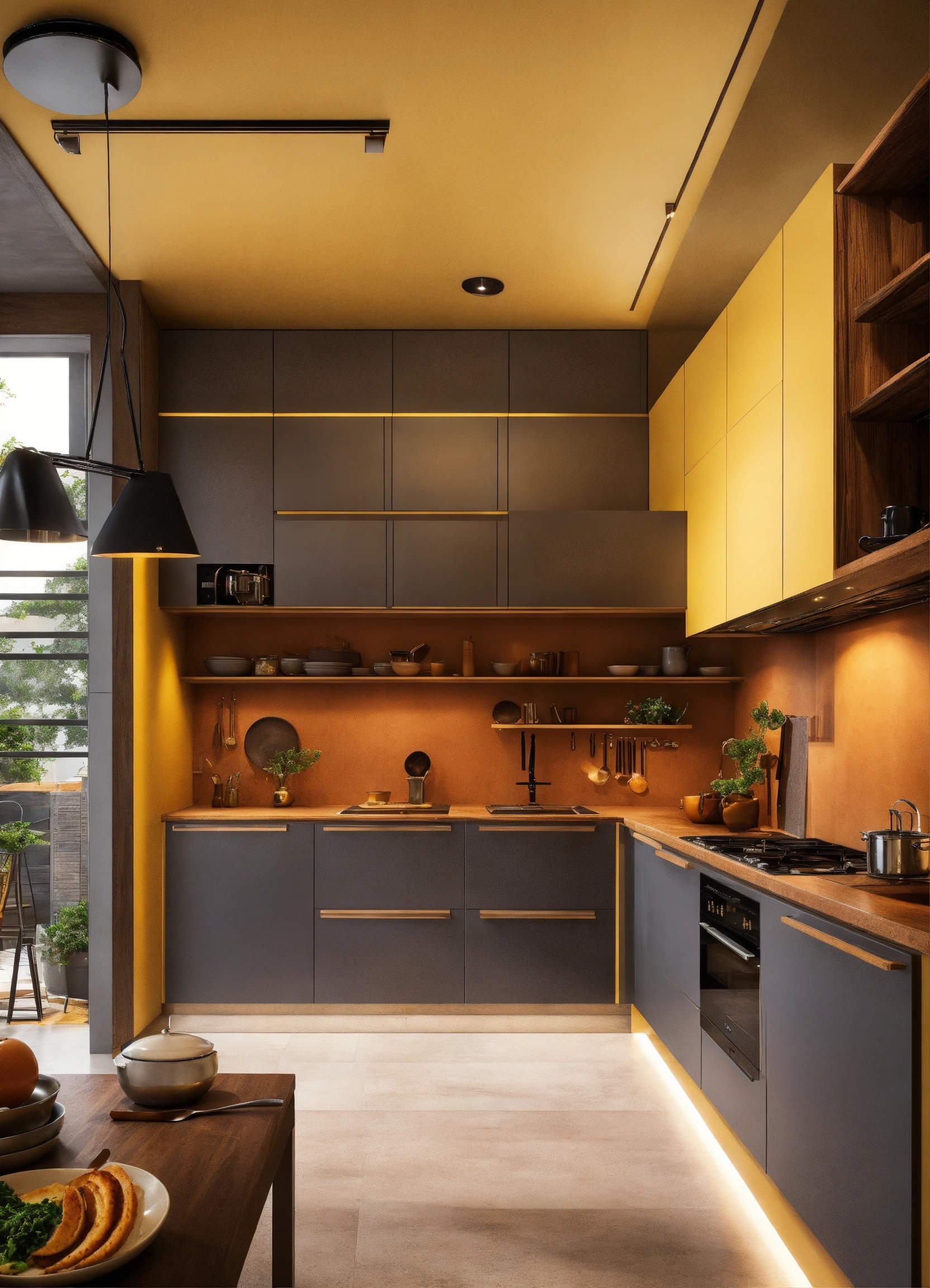 Lexica - Image Idea A stunning and sleek modular kitchen setup with ...