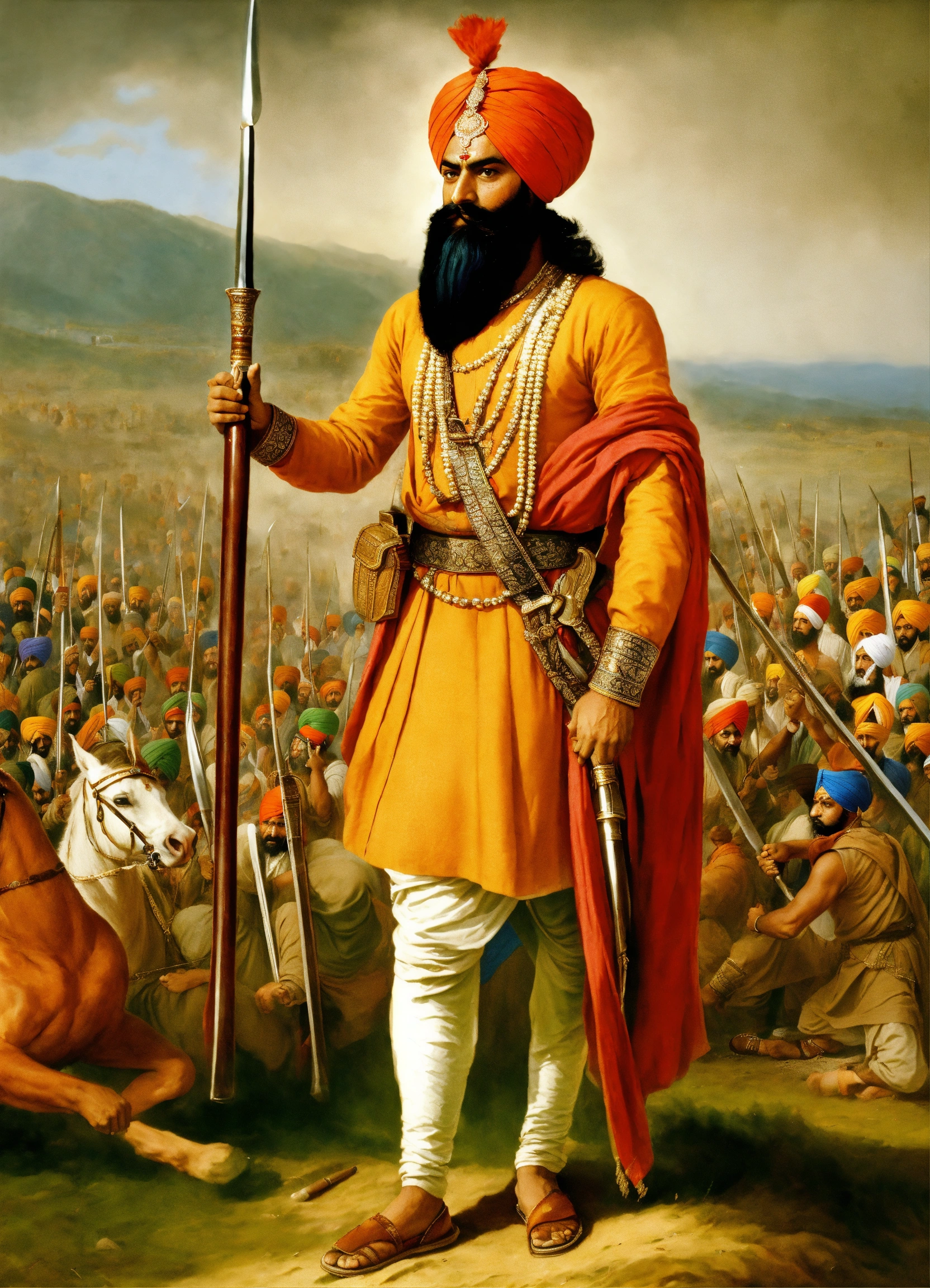 Lexica - Hari Singh Nalwa , sikh warrior, fight with Afghani, war filed