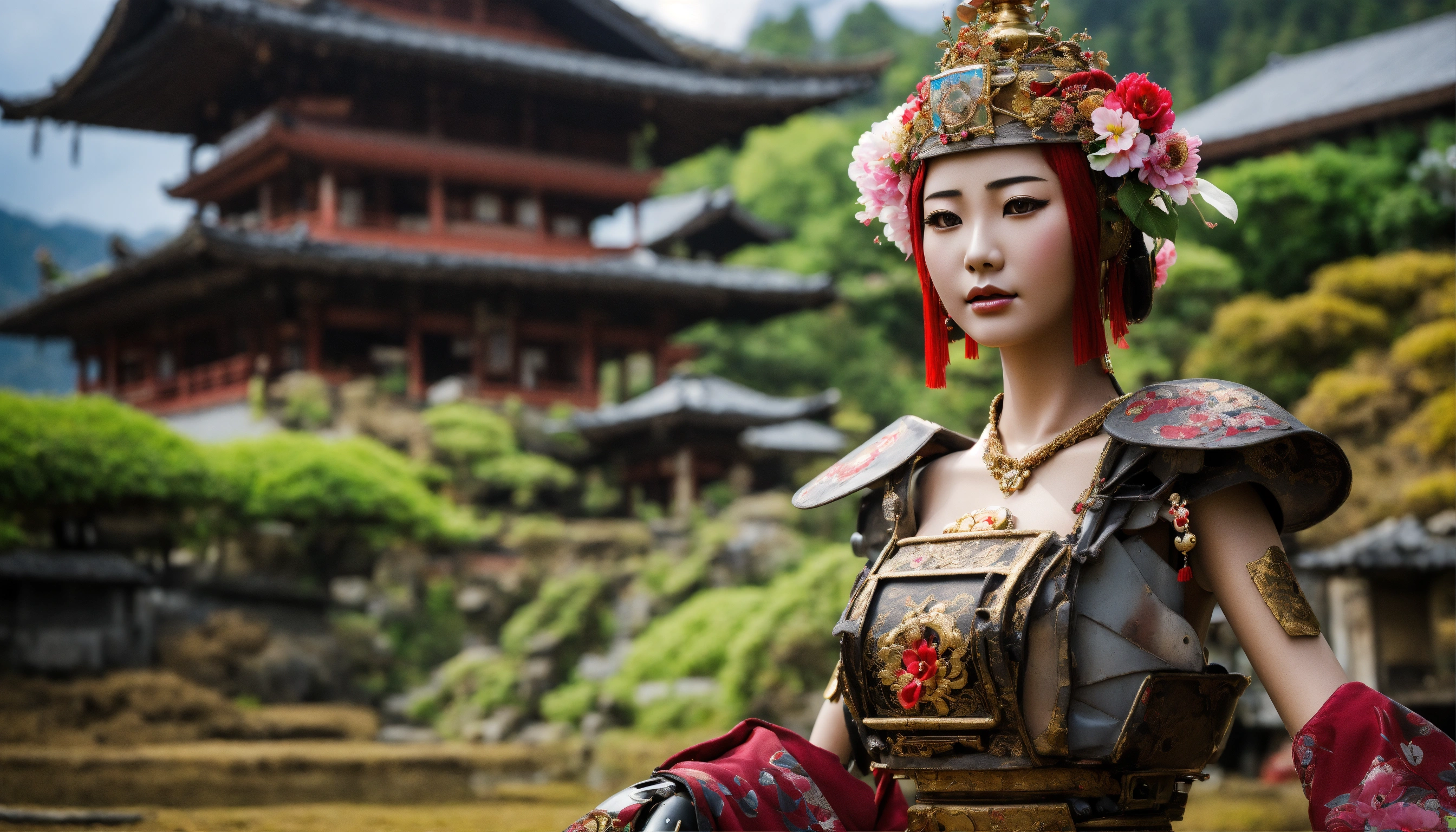 Lexica - Beautiful woman in japanese style, humanoid robot, 38D cup, in ...