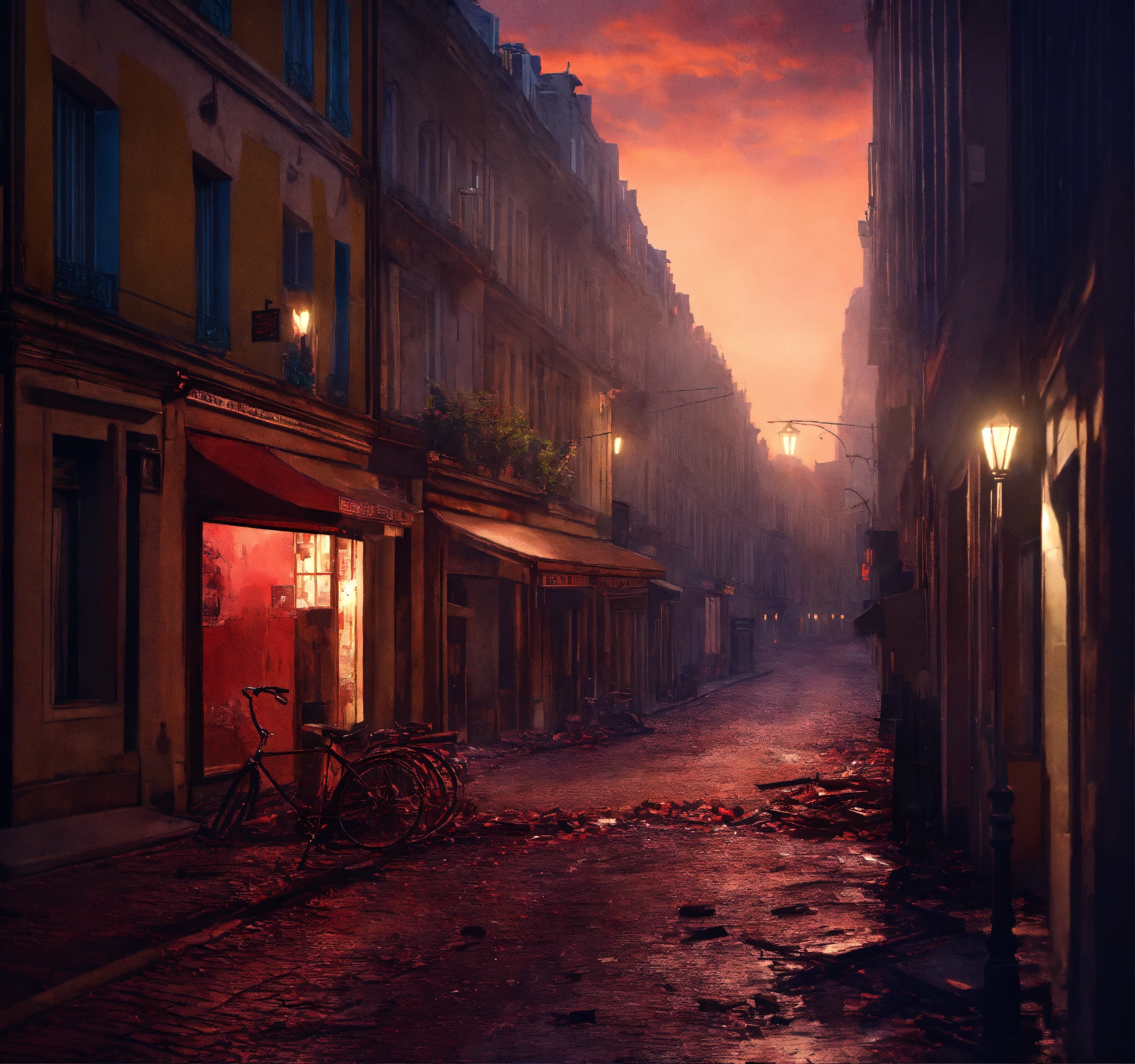 Lexica - Une ville sombrée dans le chaos, avec plein de Broken Heart.