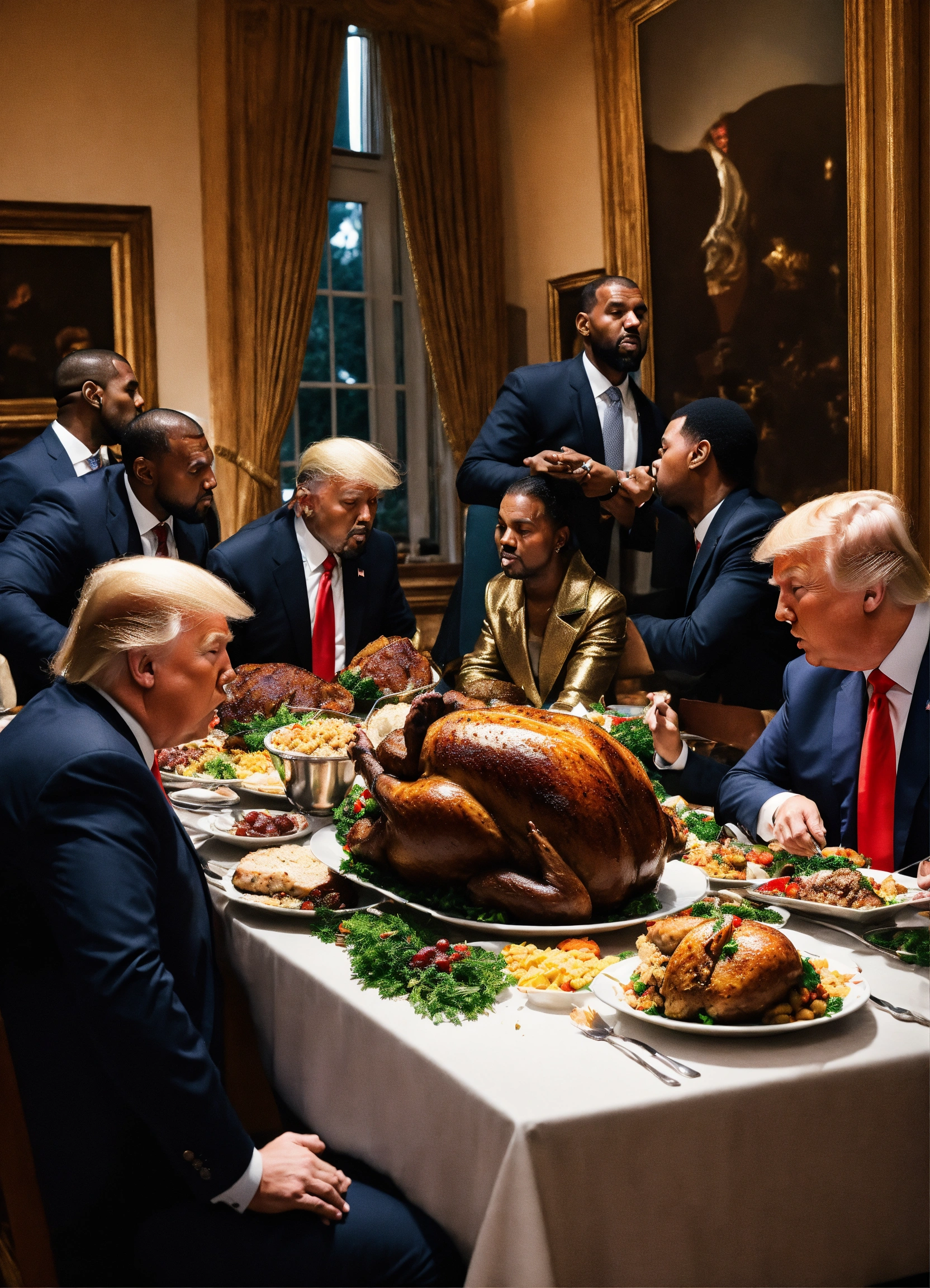 Lexica - Photo realistic shot of lebron james eating thanksgiving ...