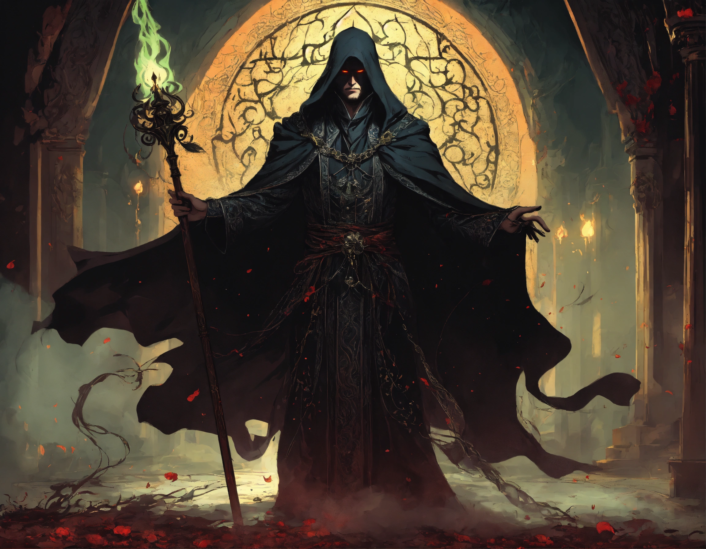 Lexica - A persian necromancer, shrouded in dark magic, commanding ...