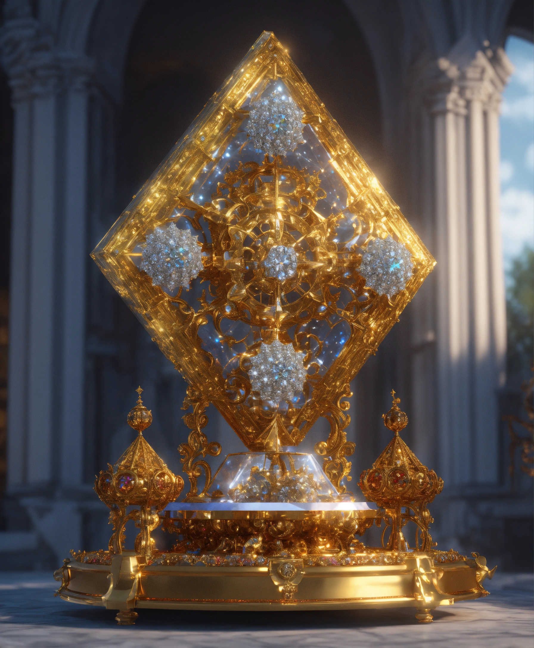 Lexica - Automated divinity, diamond, magnificent, 8K resolution, Blender