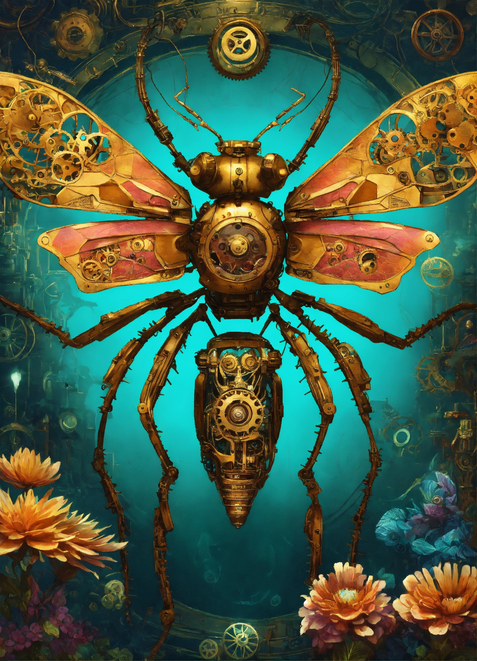 Lexica - Insect features, full body, intricate, geometric pattern ...