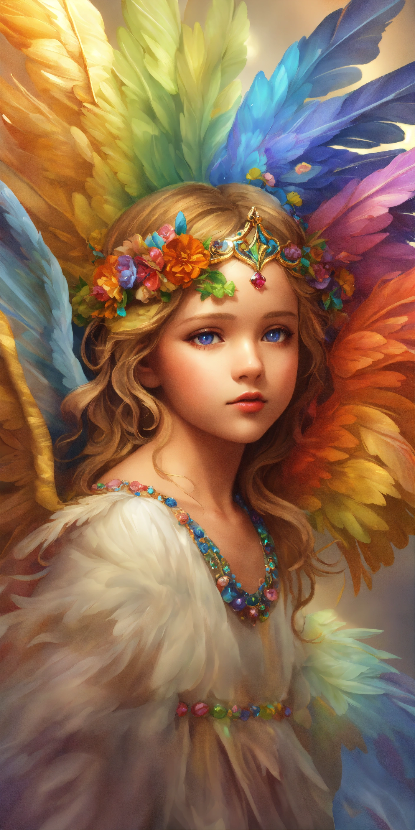 Lexica - Group of 7 beautiful and perfect cherubs of 10 years with ...