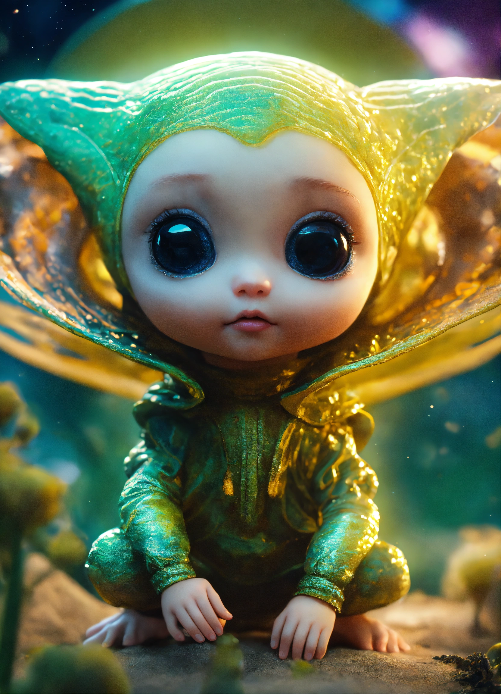 Lexica - Cute and adorable alien baby, fantasy, dreamlike, surrealism ...