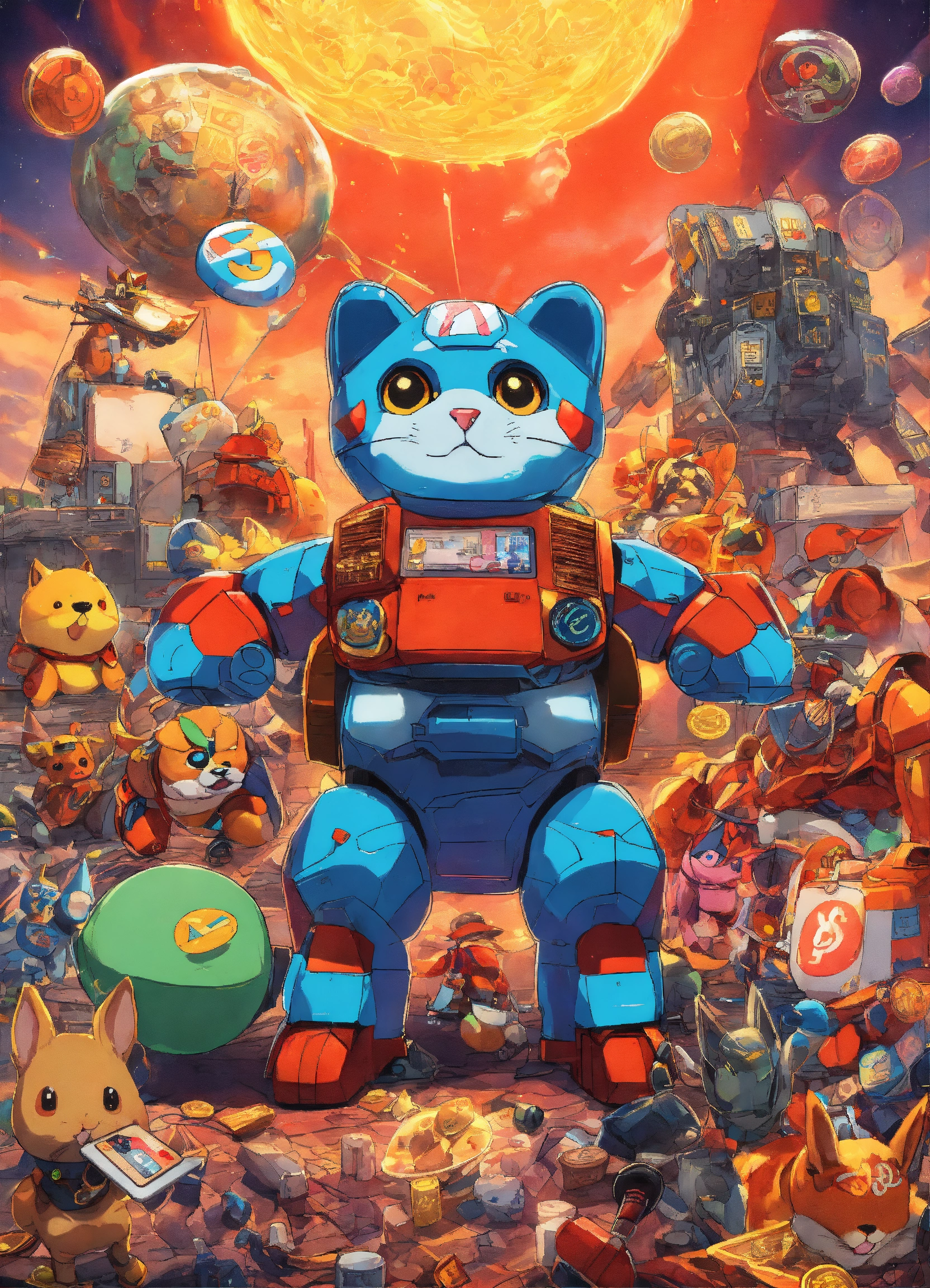 Lexica - Vintage 90's anime video game pets robots with most popular ...