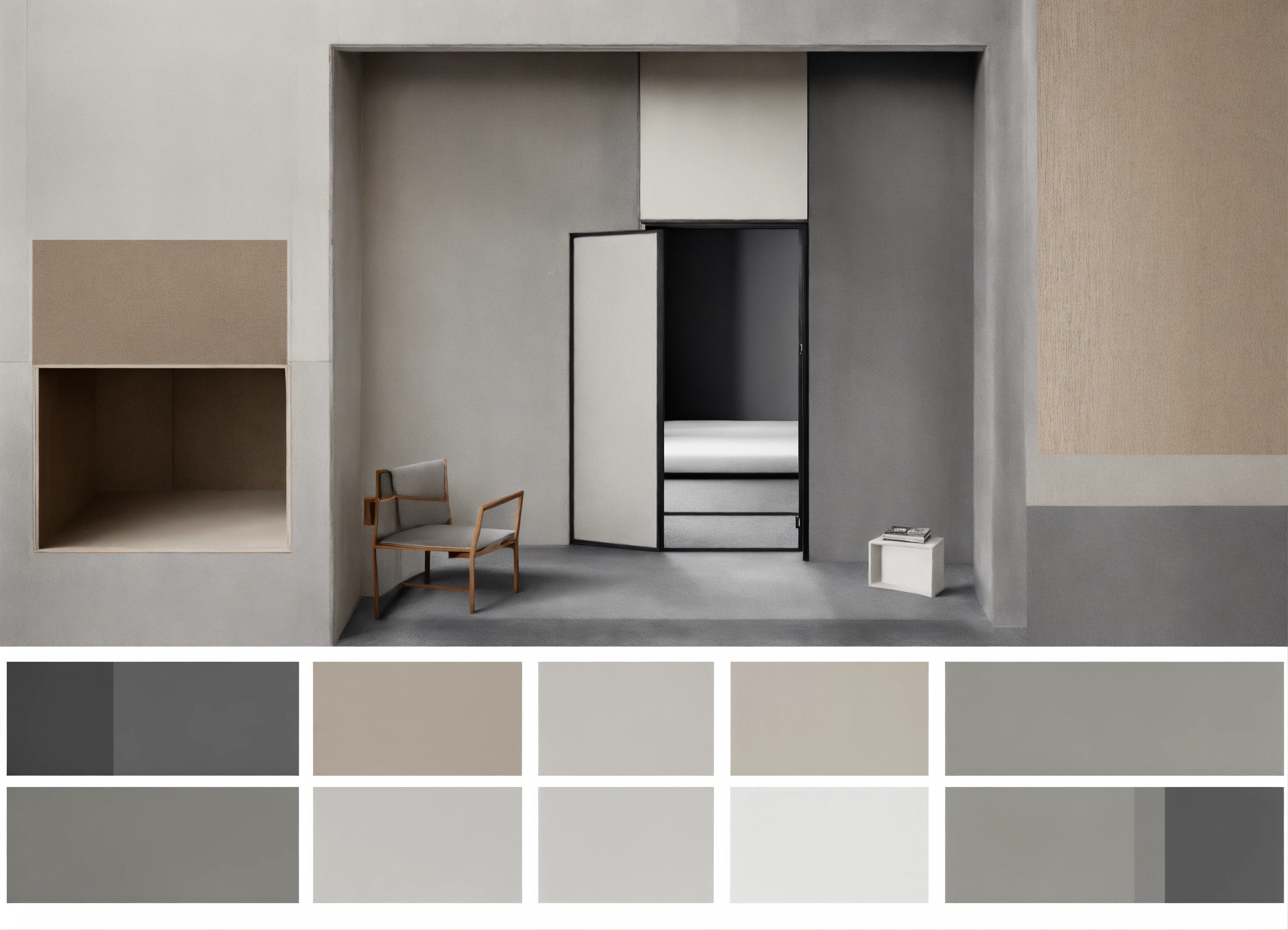 Lexica - Sustained grey Mood board, material, texture, Is a selection ...