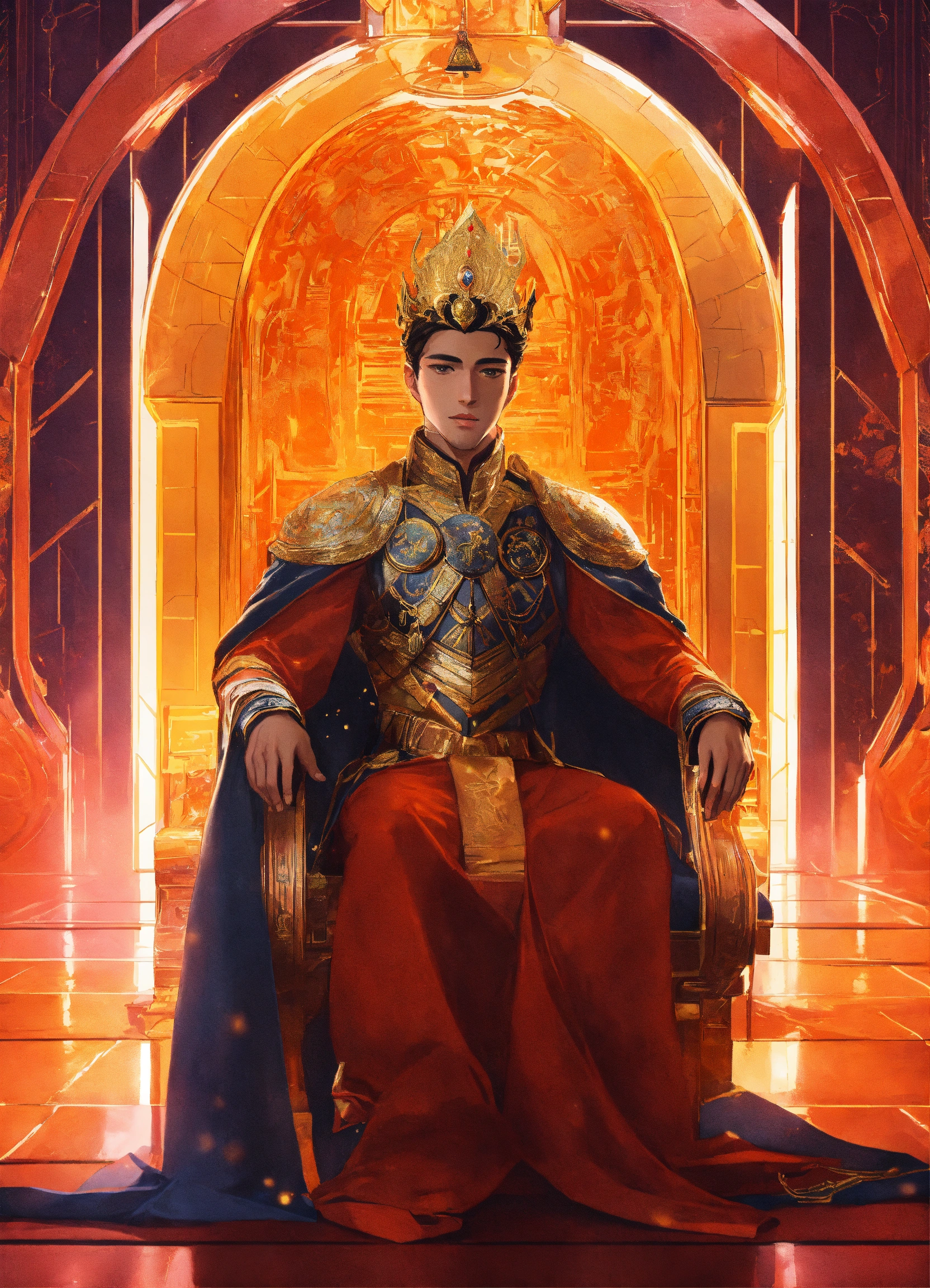 Lexica - Portrait of a young handsome emperor of the Earth, dressed in ...