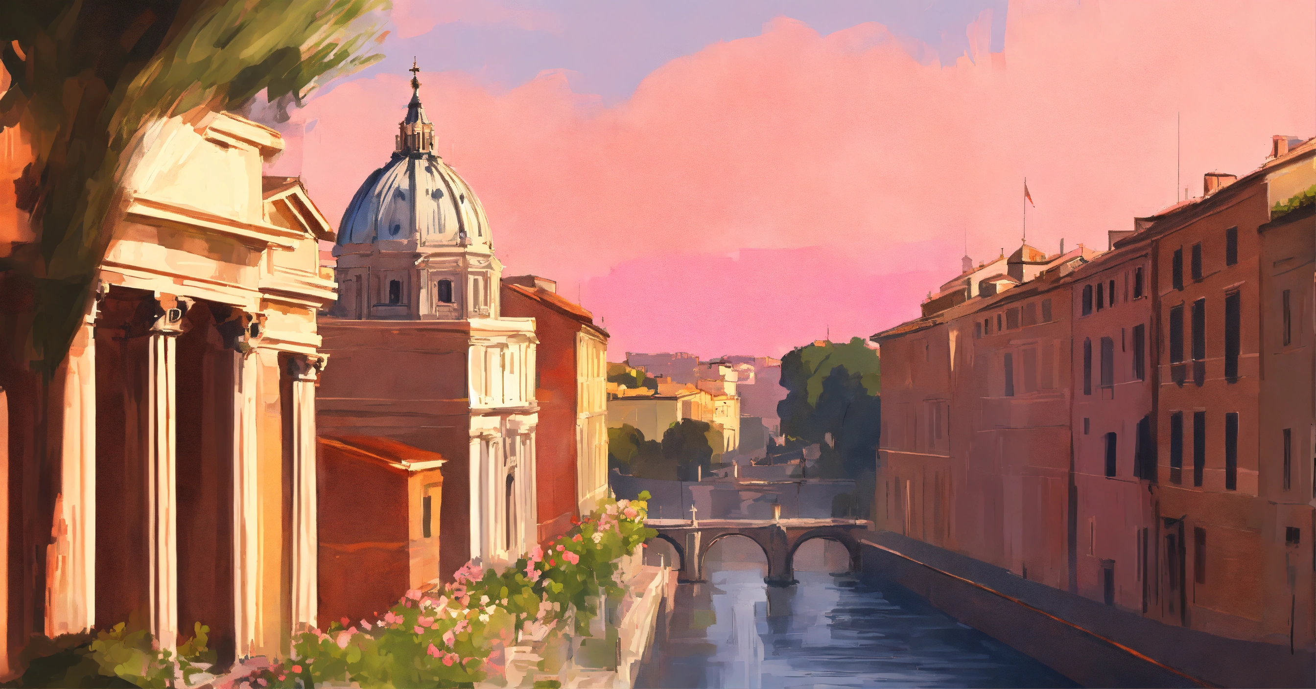 Lexica - Create a digital art of Rome using impressionism, inspired by ...