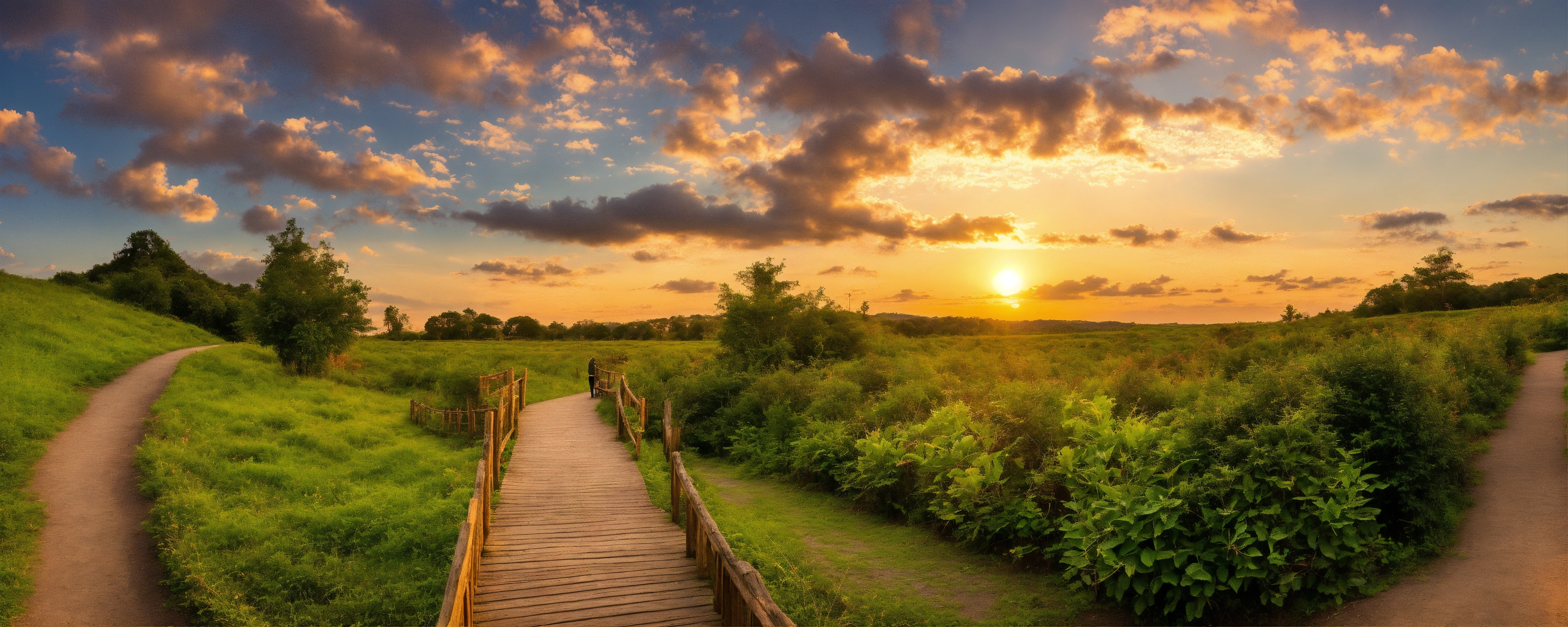 Lexica - Imagine a winding path through a peaceful landscape, perhaps a ...