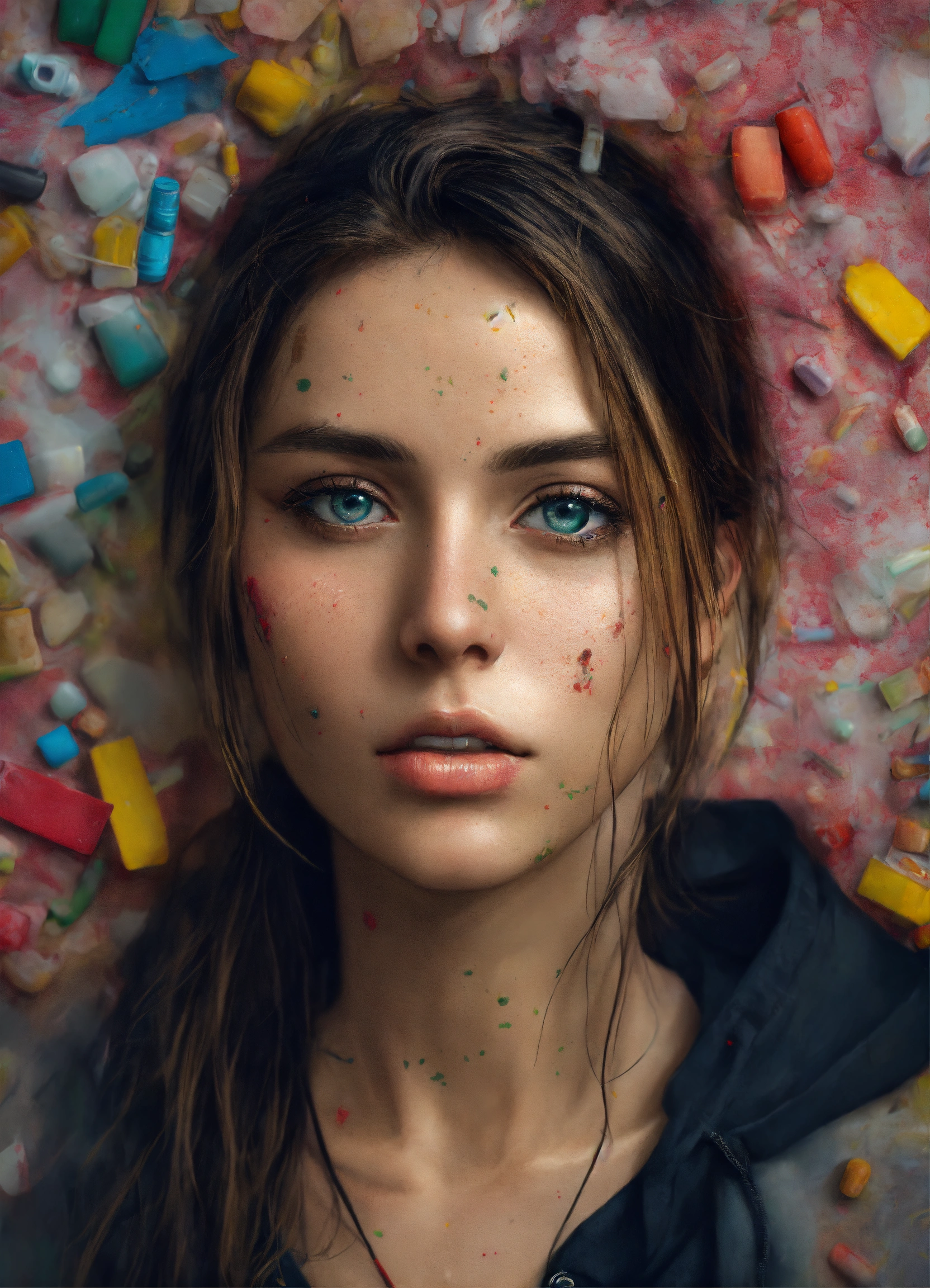 Lexica - Drug addict Elza portrait, front face ,photorealistic, mess ...