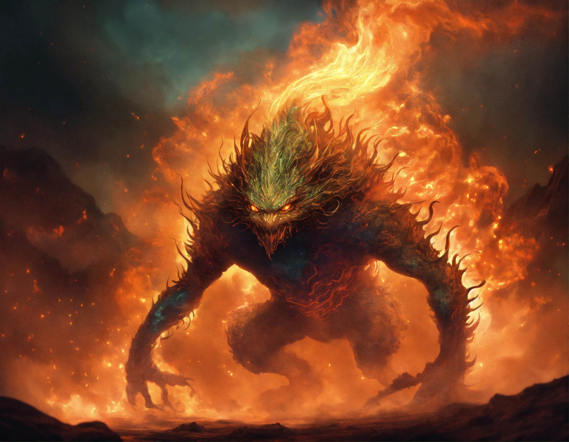 Lexica - Artistic rendering of a creature born from smoke. The smoke ...