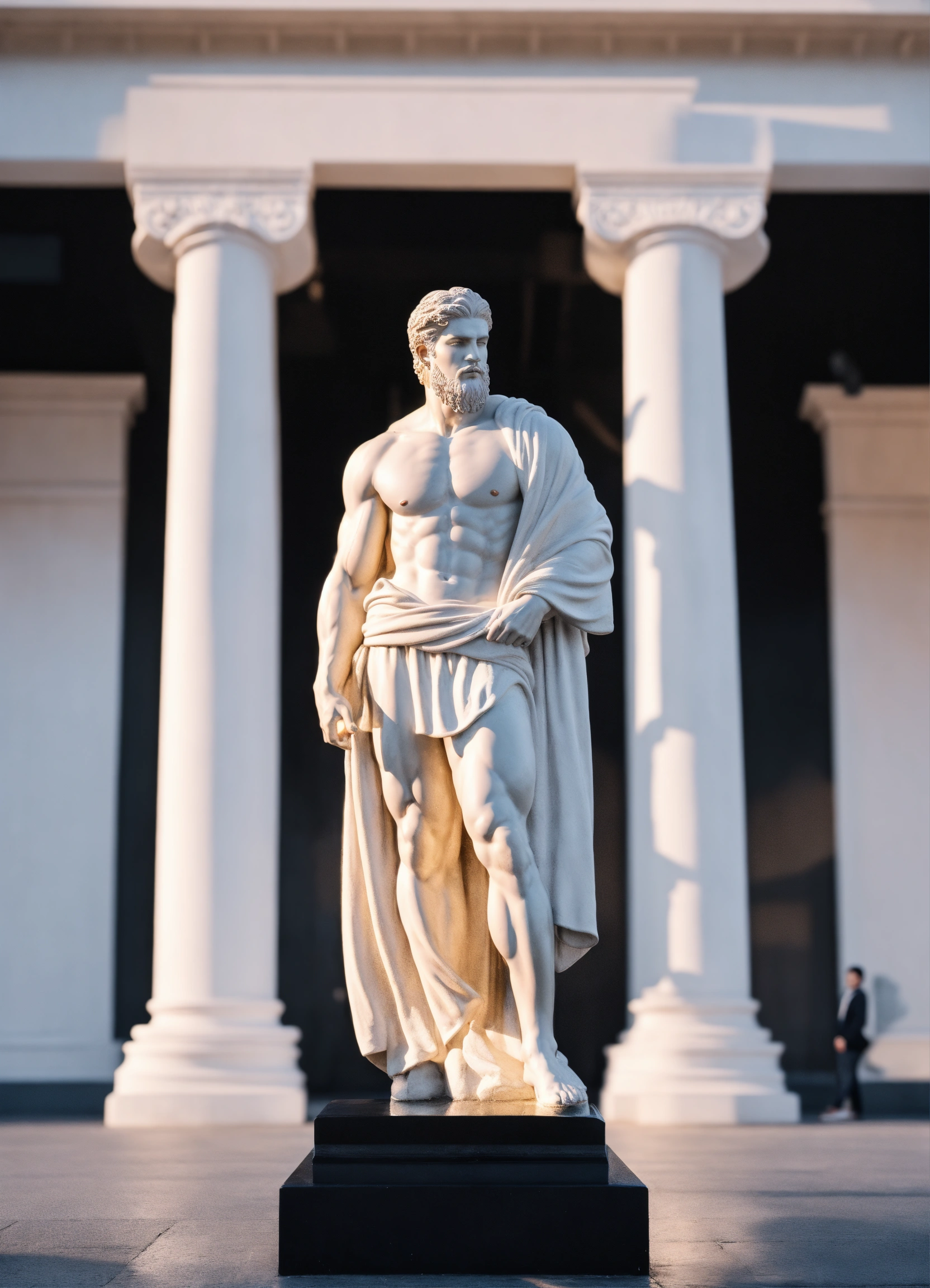 Lexica - A Statue from a muscular Greek god Statue with a wavey middel ...