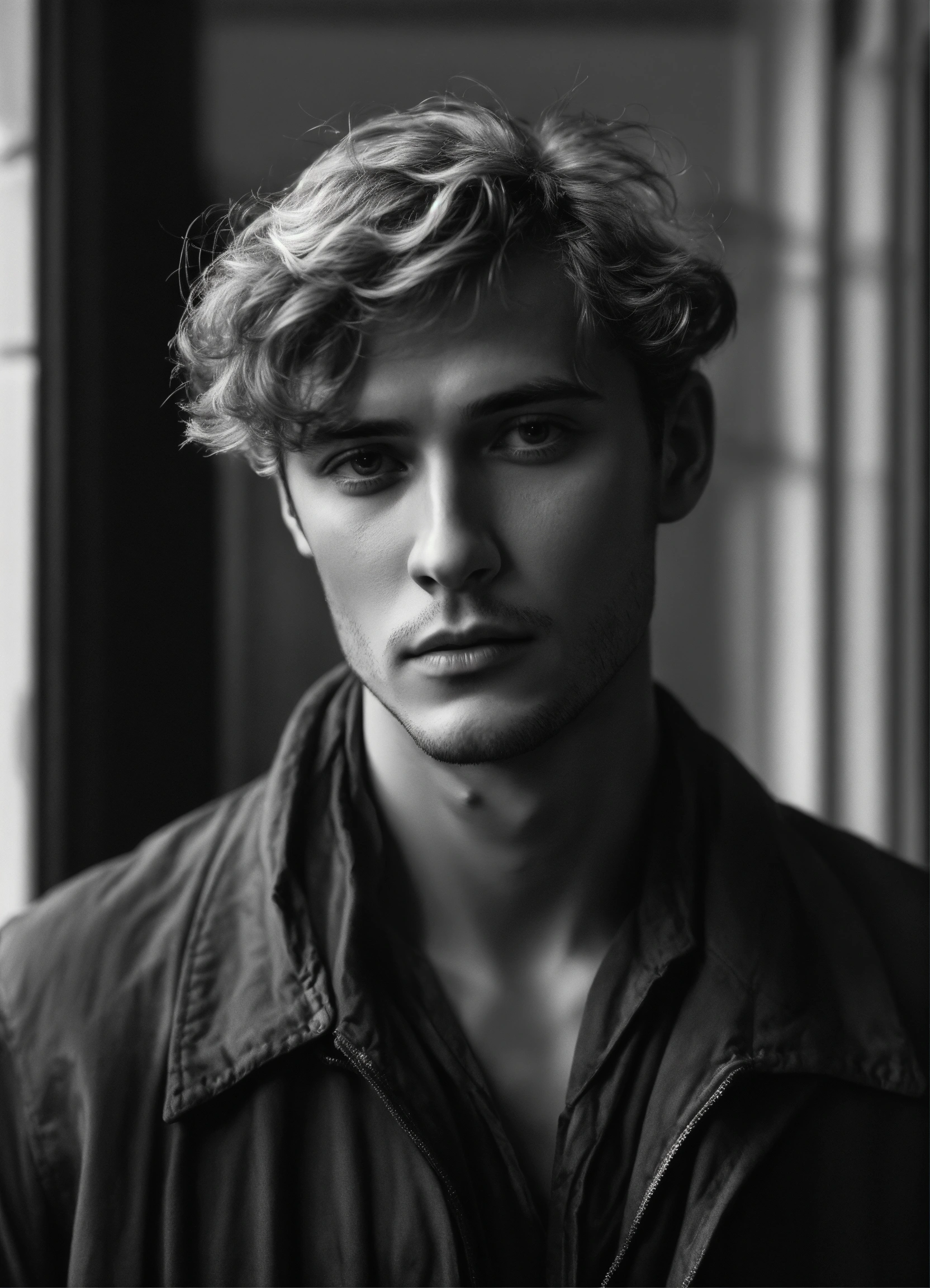 Lexica - Photo of an italian male model by david hockney and alphonse ...