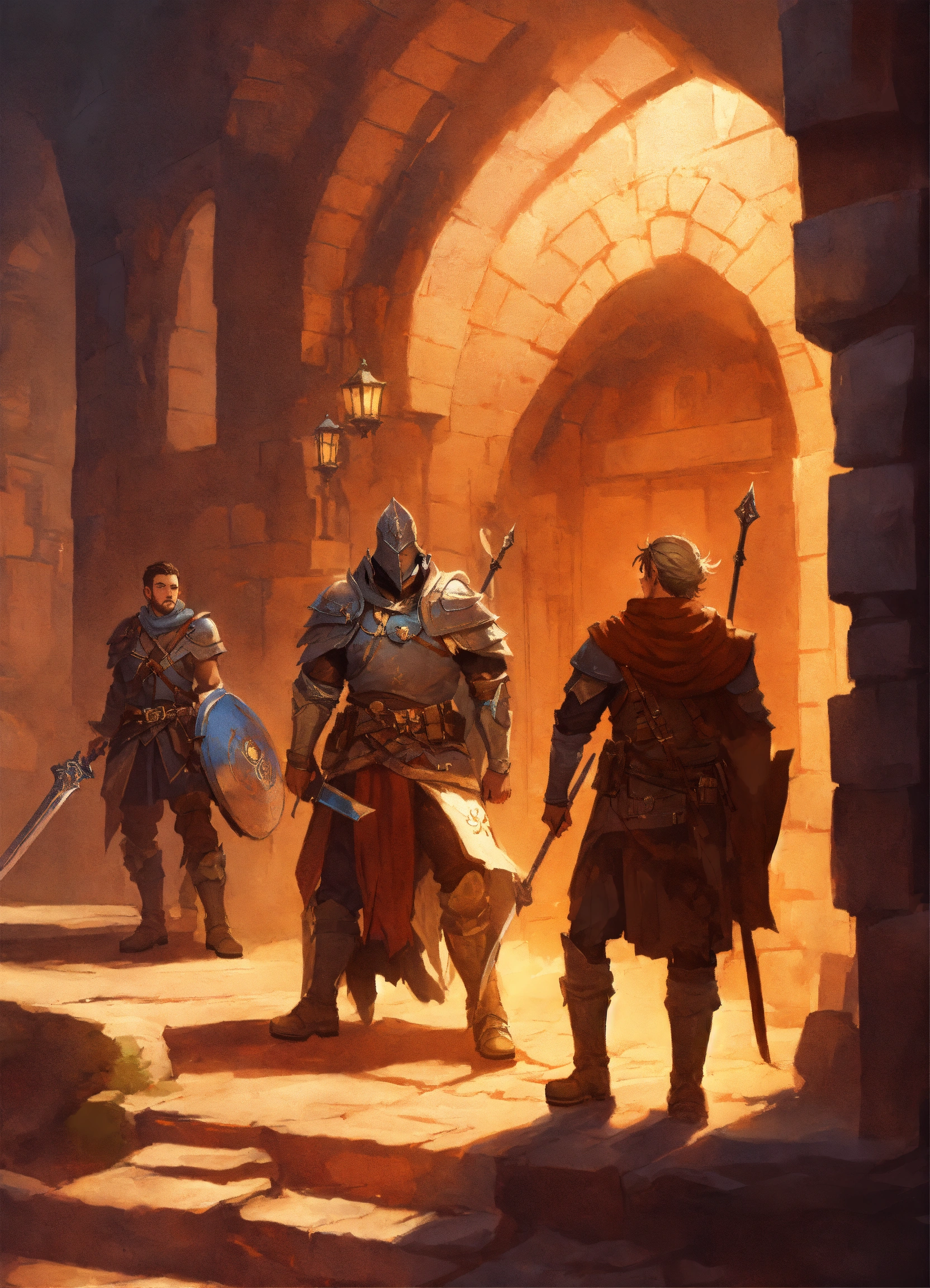Lexica - A group of rpg warriors adventurerers entering a dungeon ...