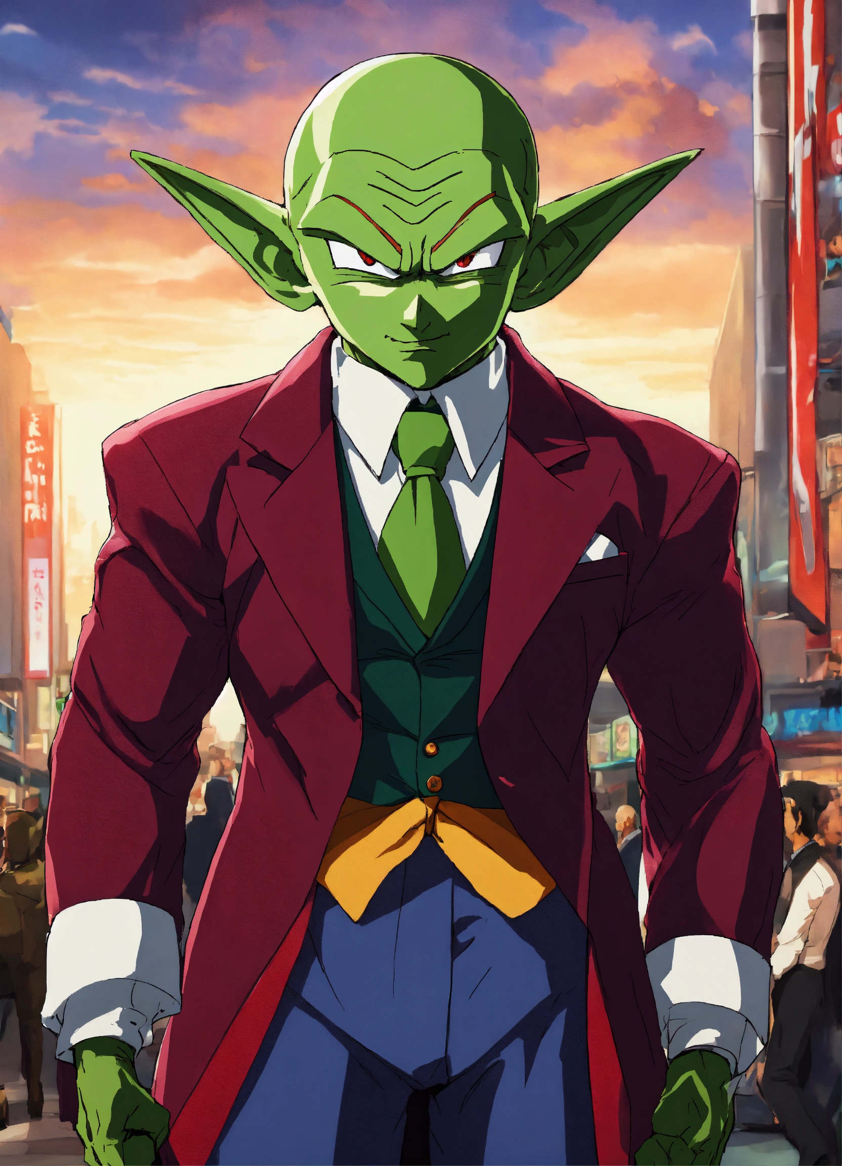 Lexica - Piccolo from DBZ dressed up in a suit and tie for the red carpet.