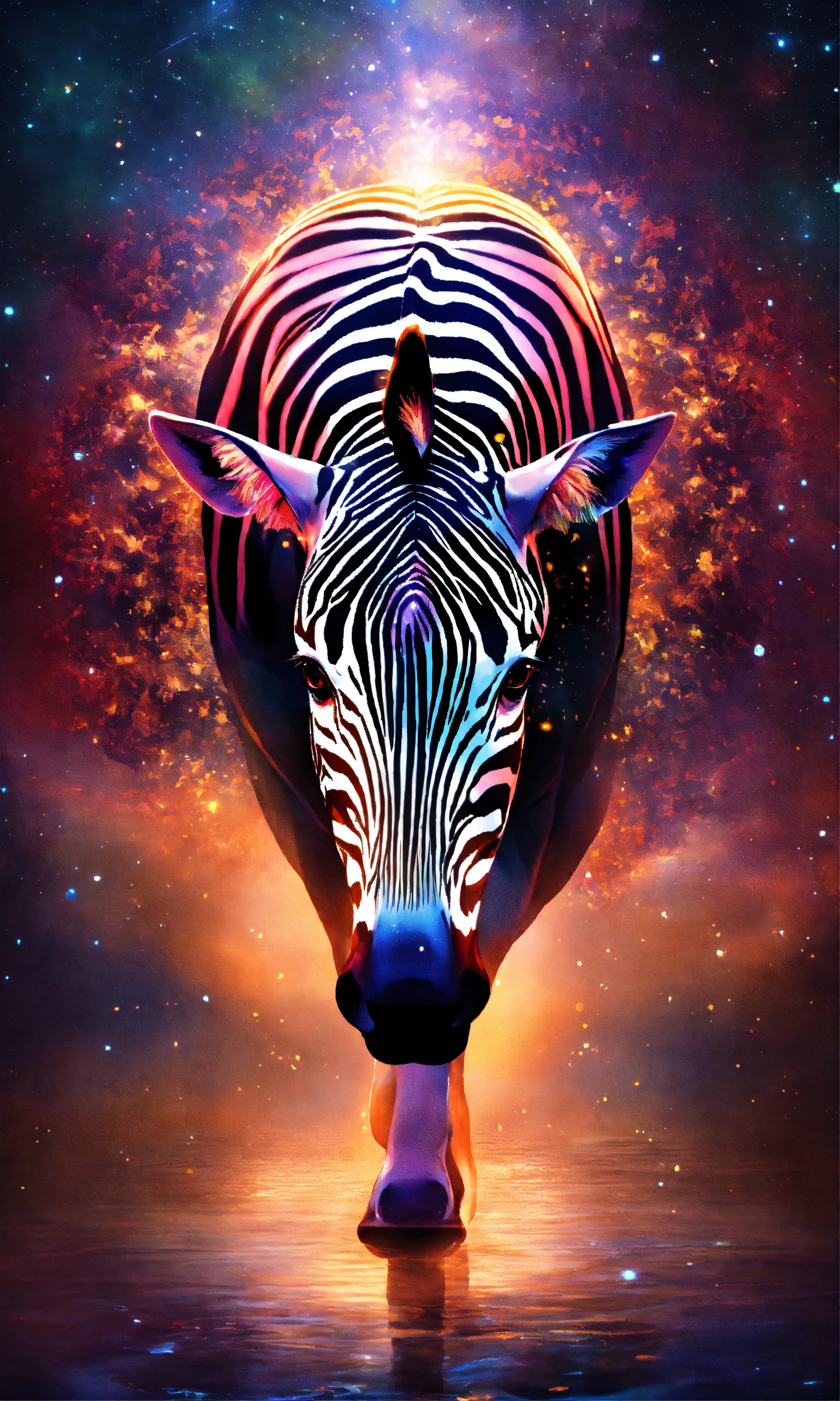Lexica - The brain hovering over the zebra comes out of the ...