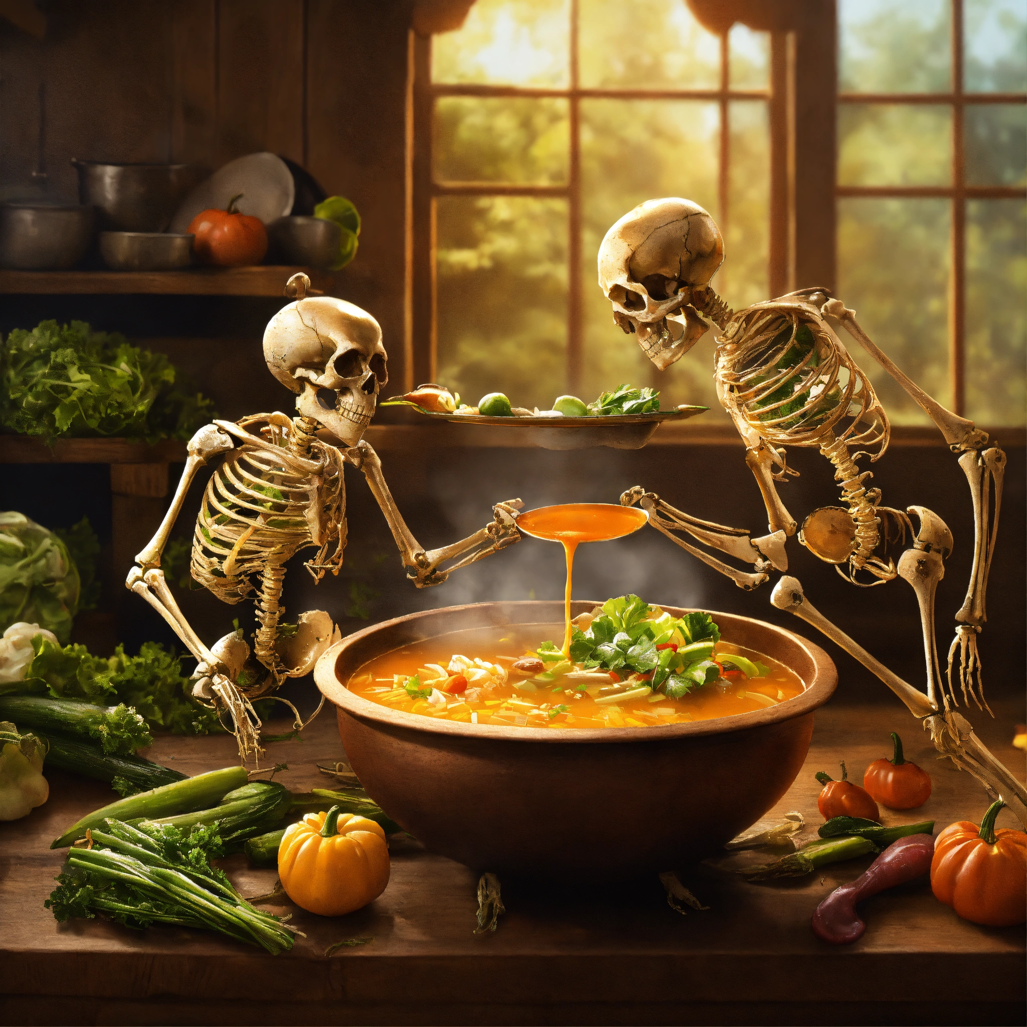 Lexica - Photorealistic depiction of several full-body vegetable ...