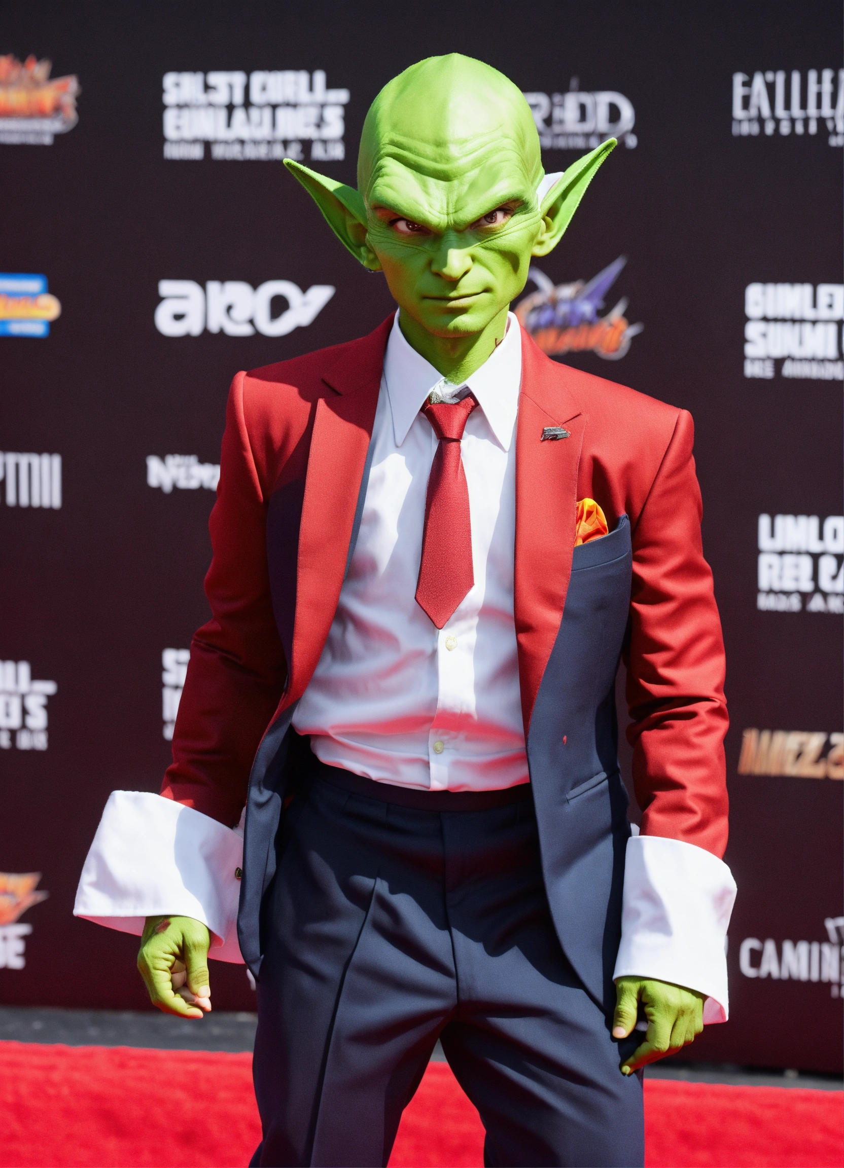 Lexica - Piccolo from DBZ dressed up in a suit and tie for the red carpet.