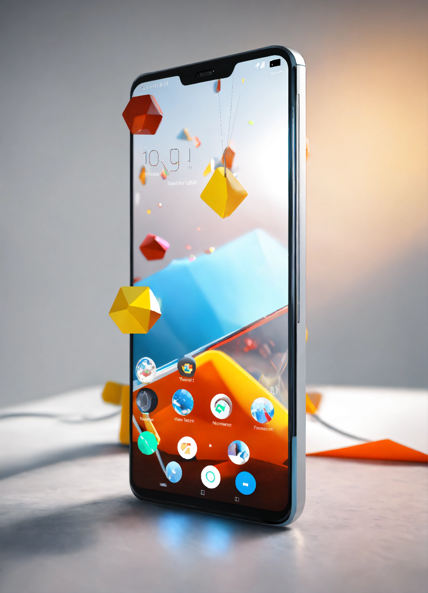 Lexica - Floating elements around smartphone, hdr, rendered in unreal ...